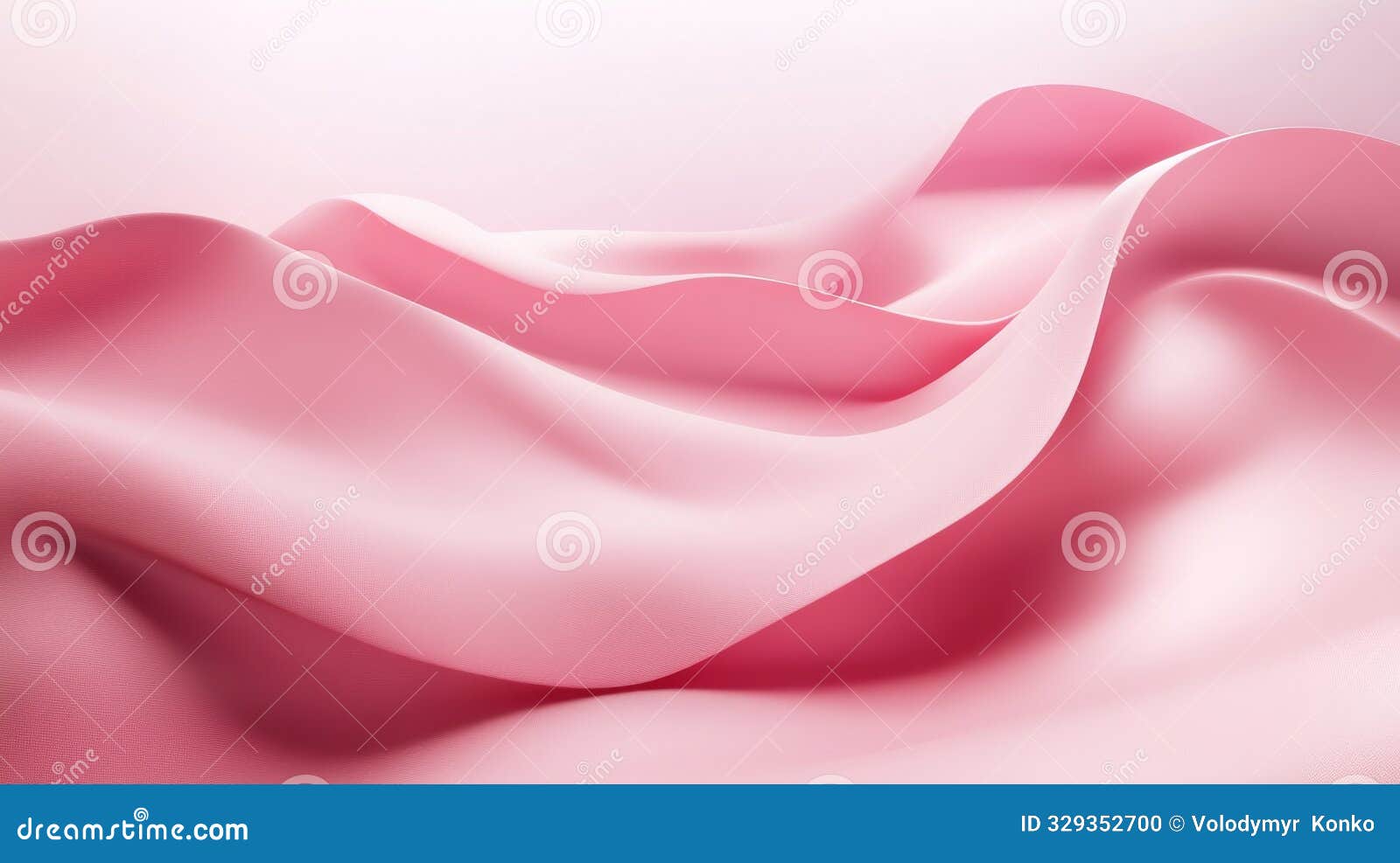 Flowing Pink Fabric Waves with Smooth Curves, Abstract Background. Soft ...