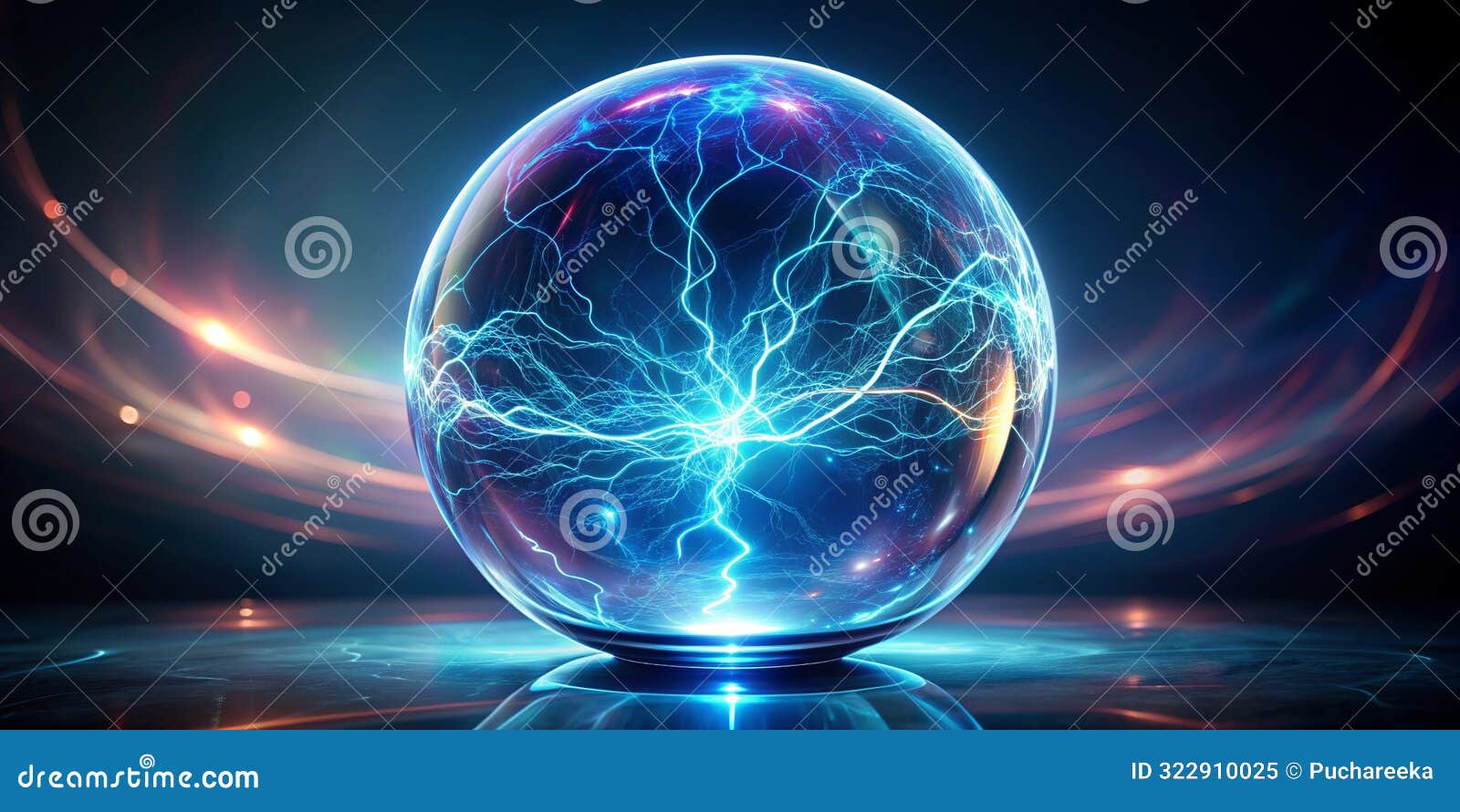 Flowing Power Sphere Visual Assistant with Liquid Electricity ...