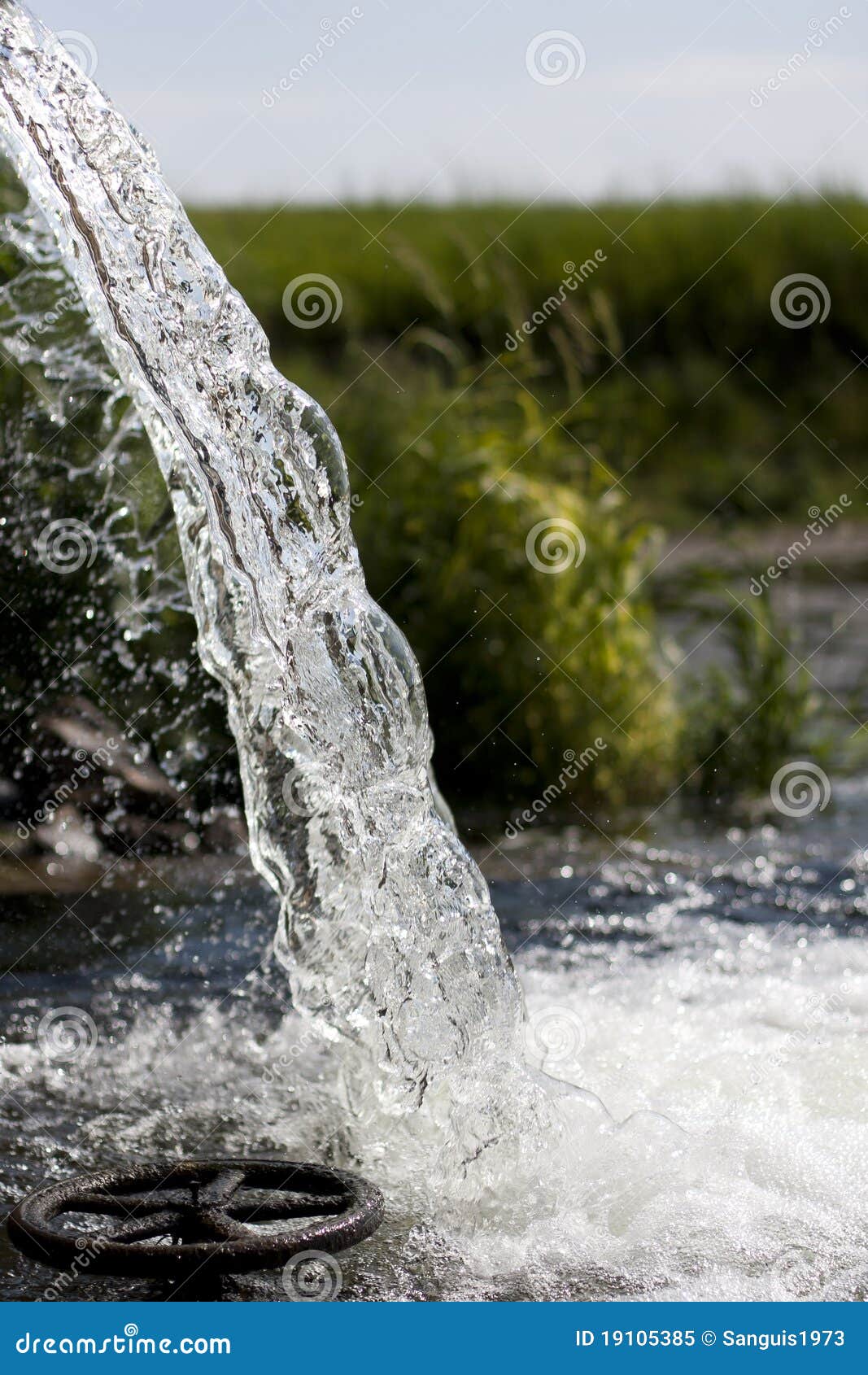 Flowing pure water stock image. Image of valves, steel - 19105385