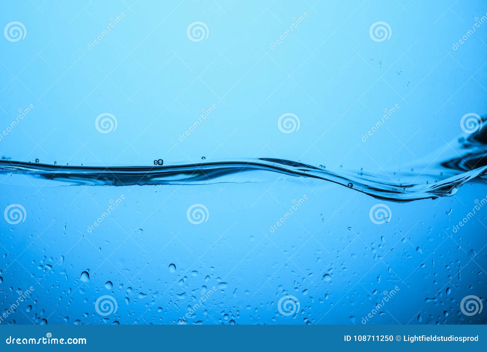 Flowing Pure Water Texture with Drops Stock Photo - Image of simple ...