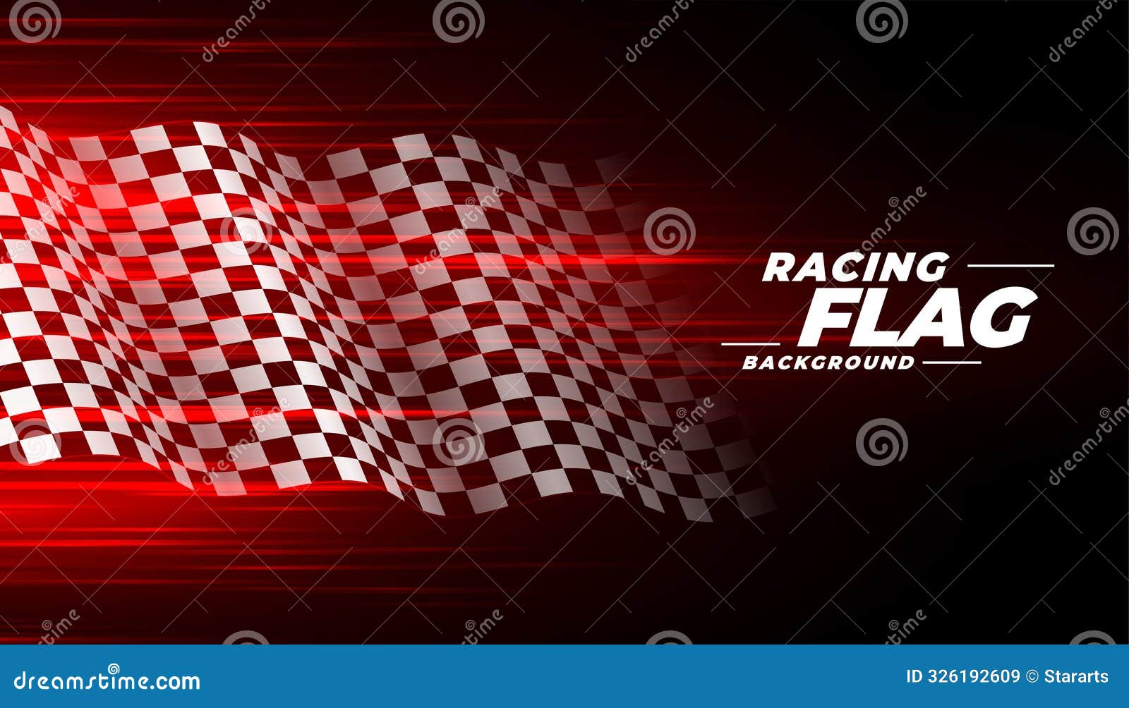 Flowing Rally Flag Background with Light Effect Stock Illustration ...
