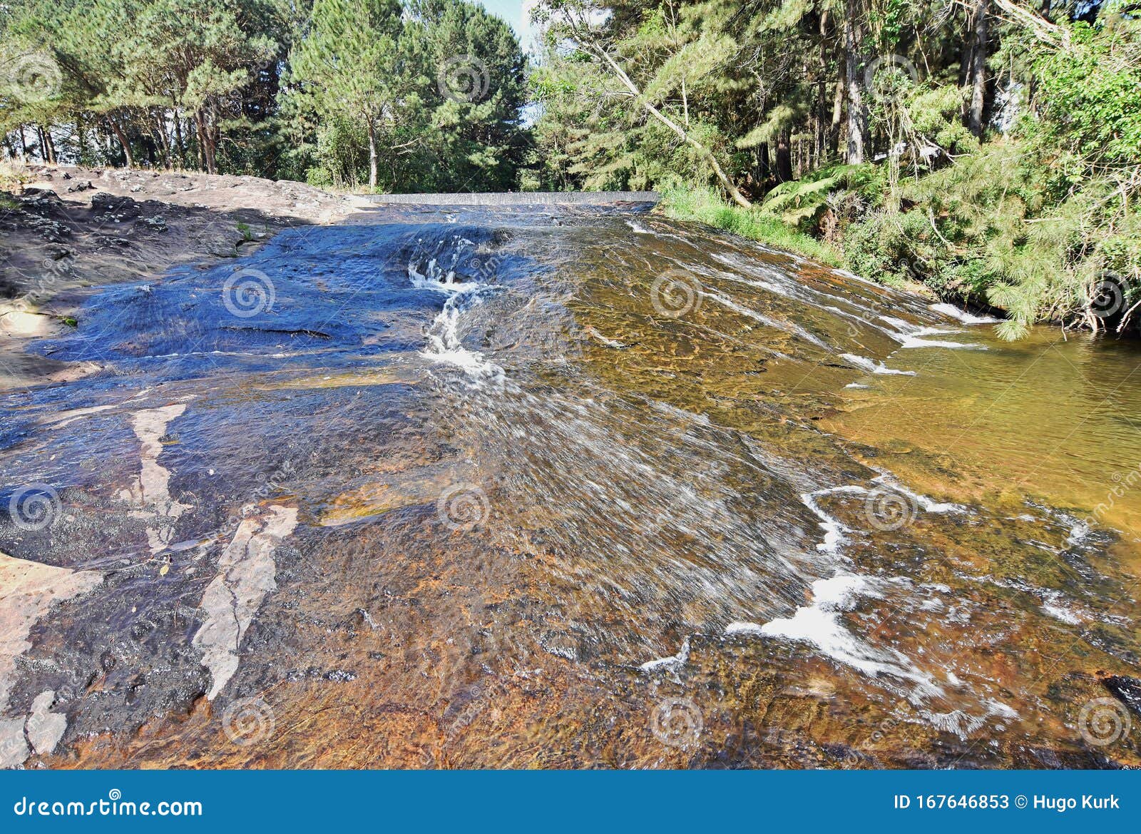 Flowing Rapid Wild River in the South of Brazil Stock Image - Image of ...