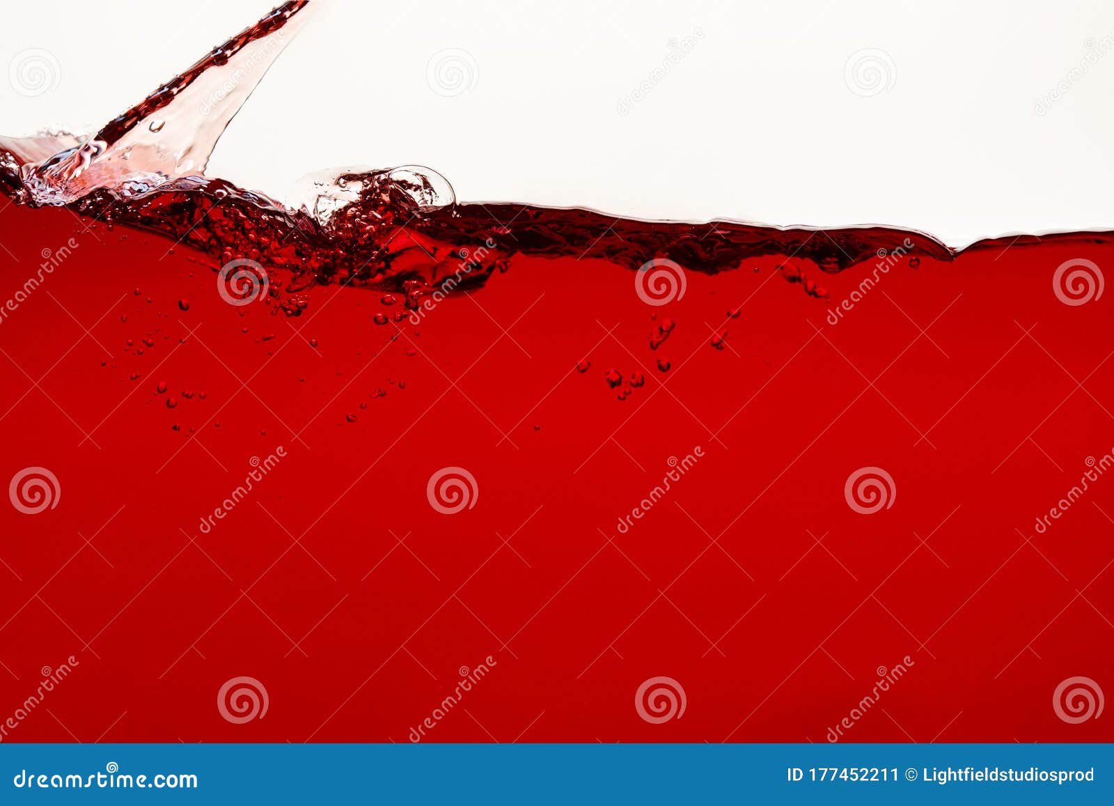 Red Liquid with Splash and Bubbles Stock Image - Image of nature ...