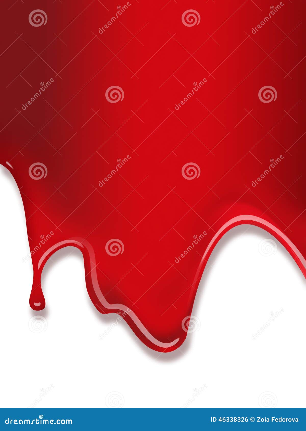 Flowing red paint stock illustration. Illustration of flow - 46338326