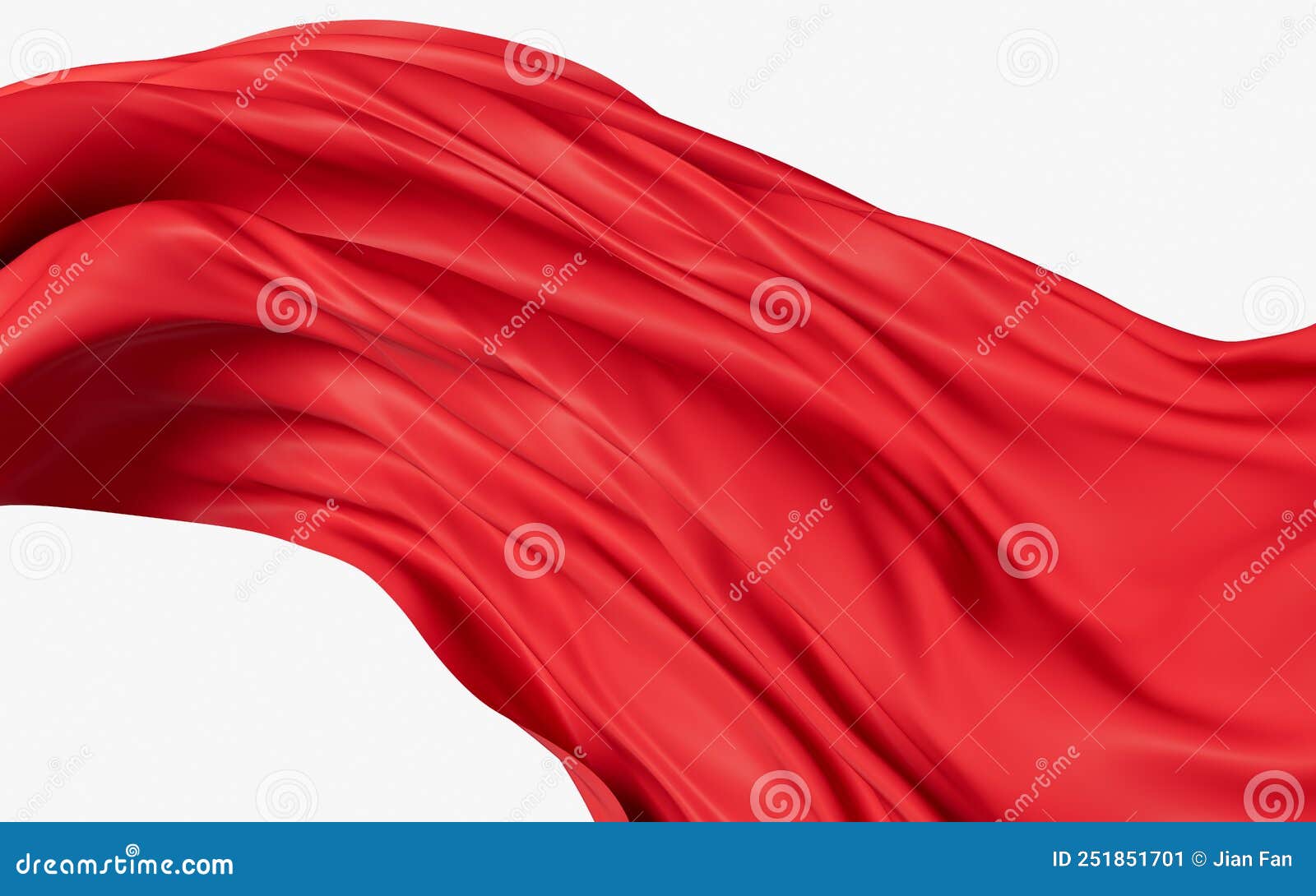 Flowing Red Wave Cloth, 3d Rendering Stock Illustration - Illustration ...
