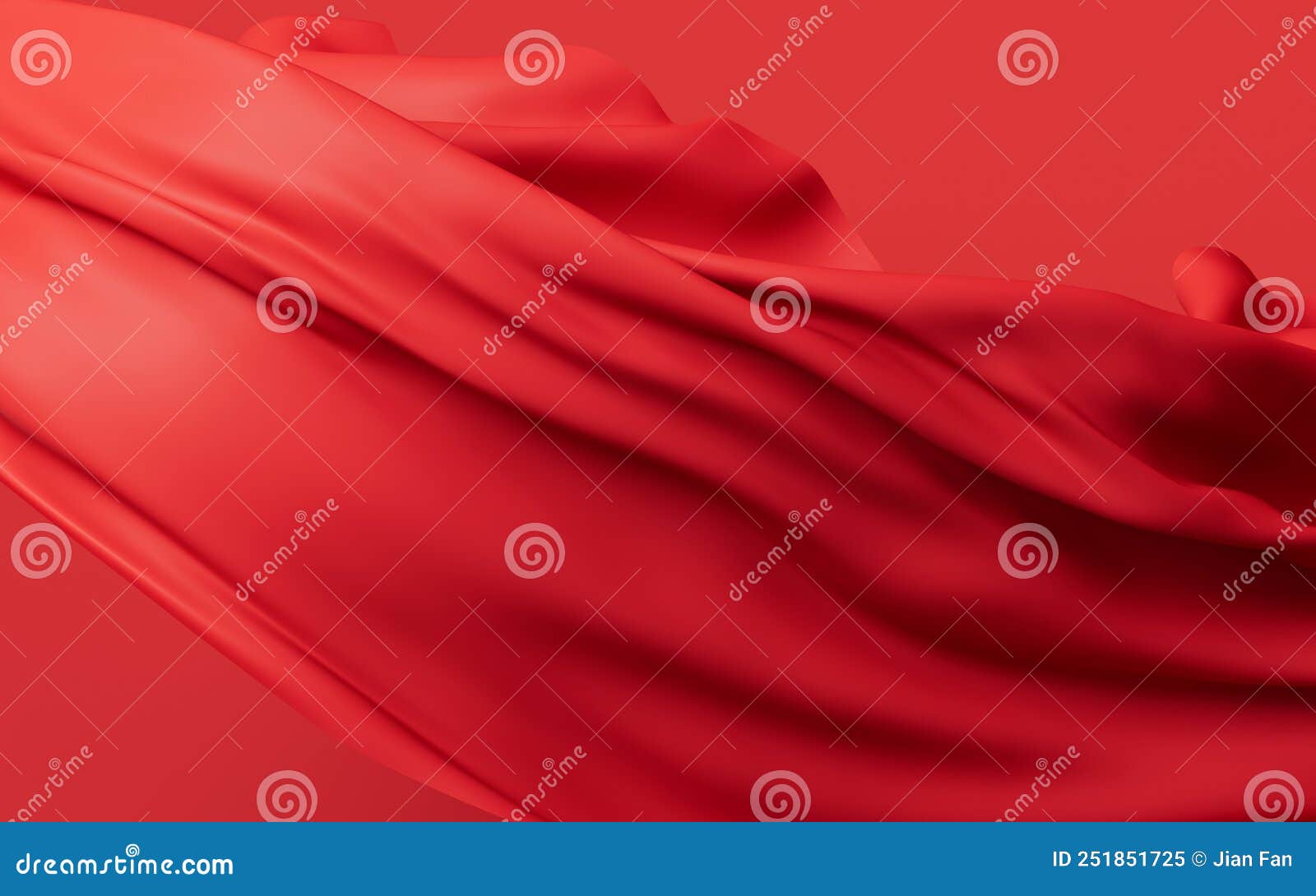 Flowing Red Wave Cloth, 3d Rendering Stock Illustration - Illustration ...