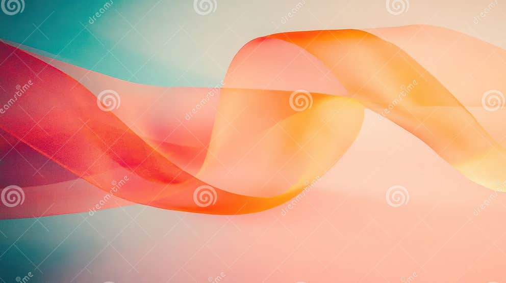 A Flowing Ribbon of Translucent Colors Creates a Soft, Abstract Visual ...