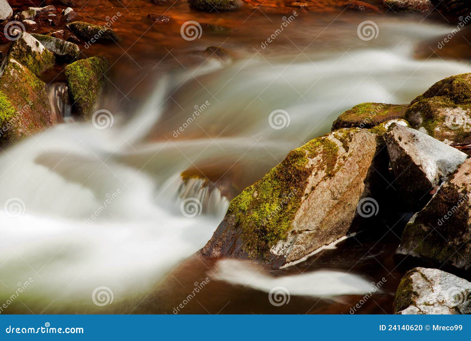 Flowing River Blurred through Rocks Stock Photo - Image of clean ...