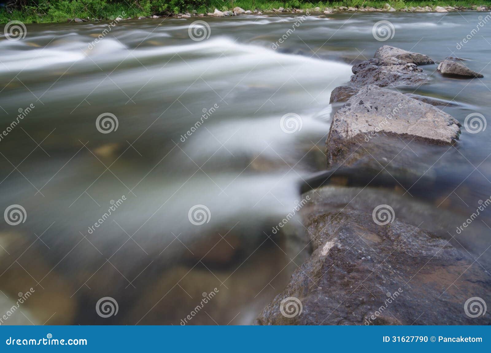 Flowing River stock photo. Image of water, current, silky - 31627790