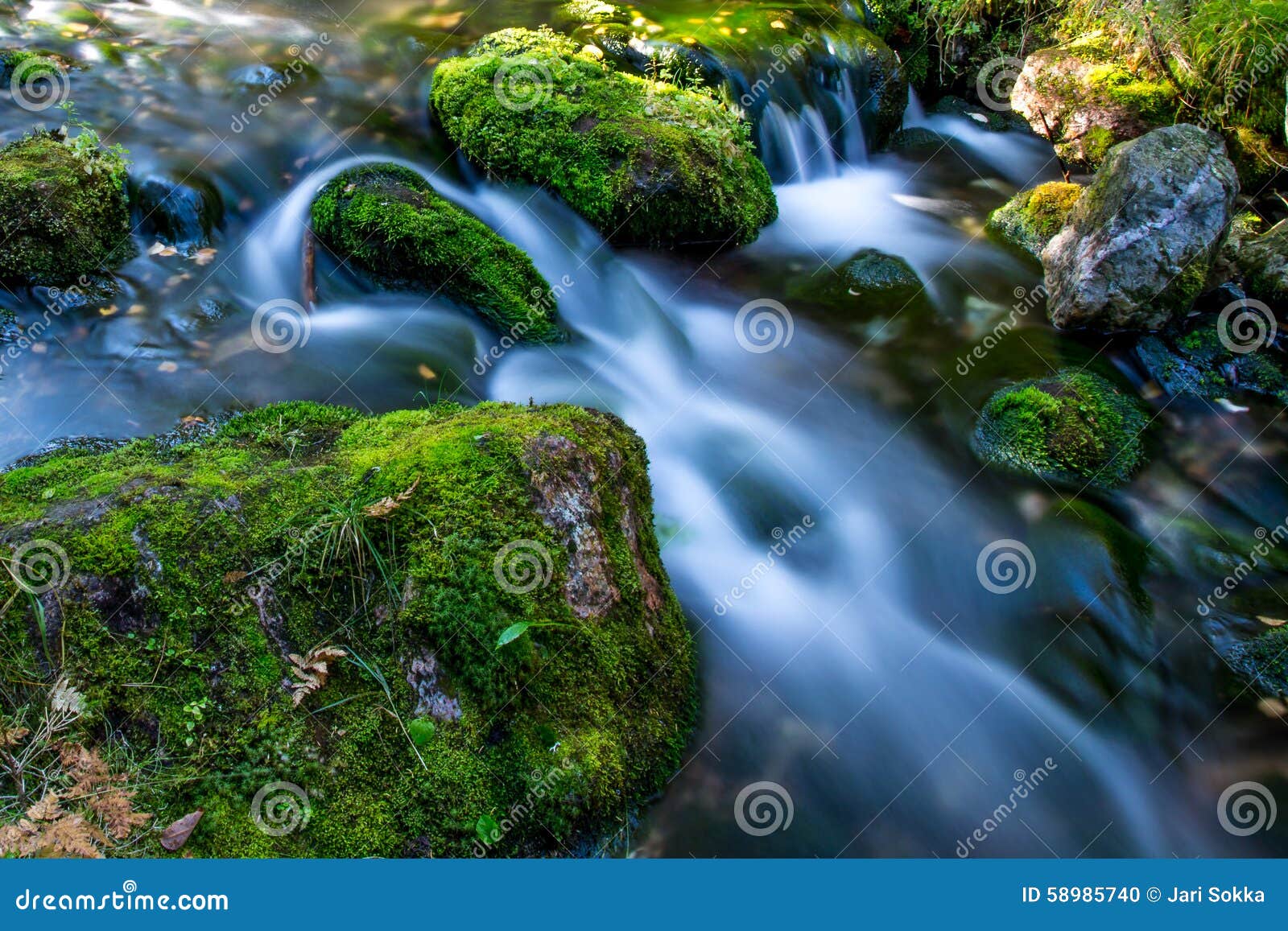 Flowing river stock photo. Image of capture, nature, stone - 58985740
