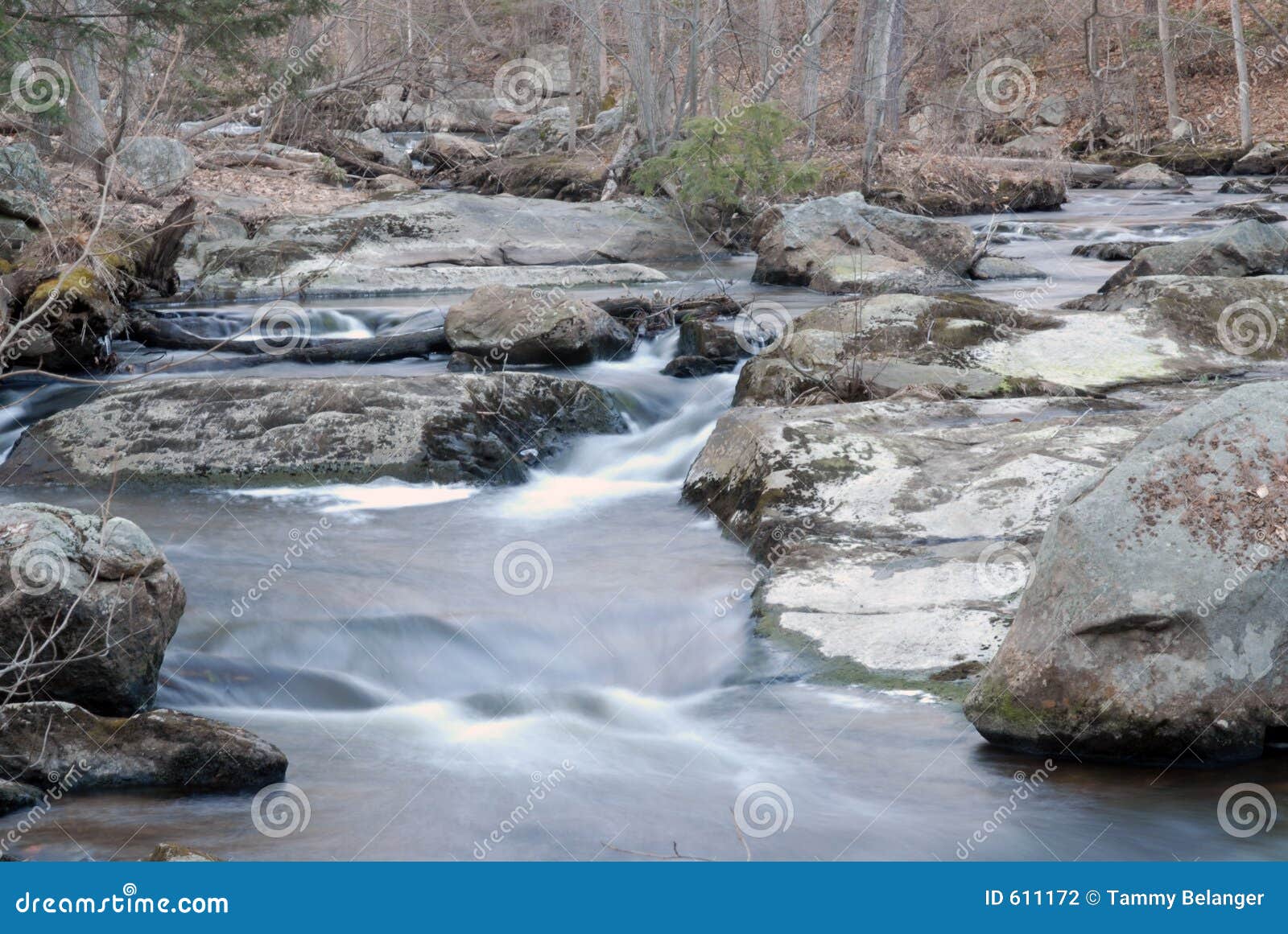 Flowing River and Waterfalls. Stock Photo - Image of moist, water: 611172