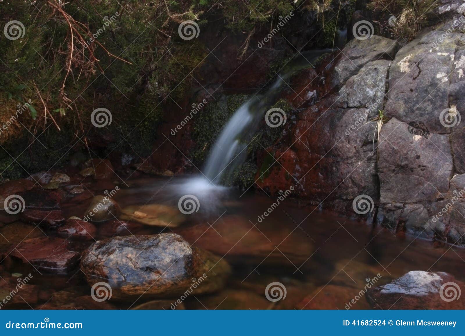 Flowing Rocky Stream stock photo. Image of calm, park - 41682524