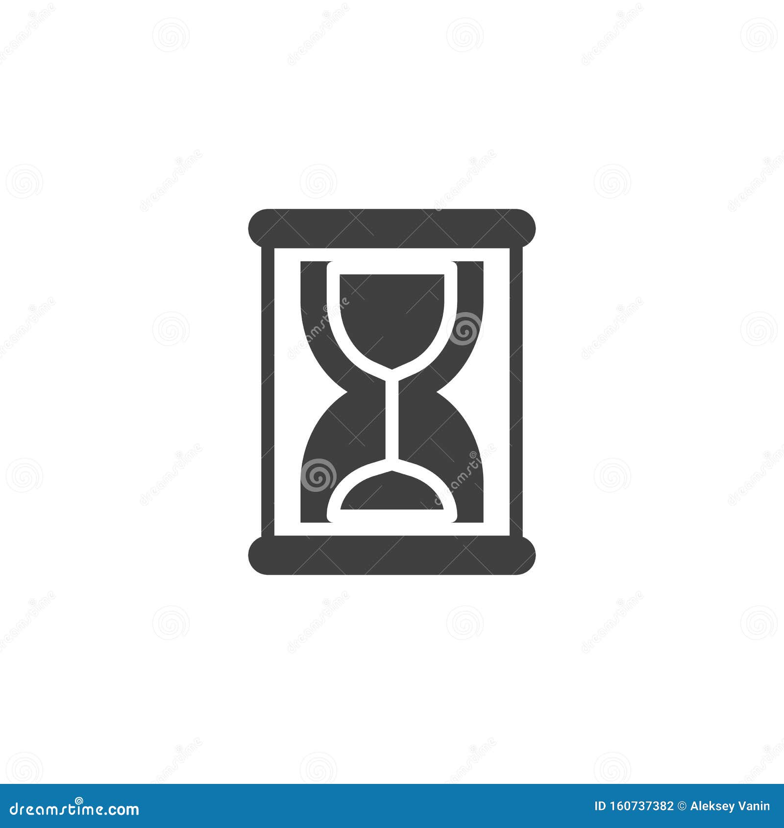 Flowing Sand Clock Vector Icon Stock Vector - Illustration of symbol ...