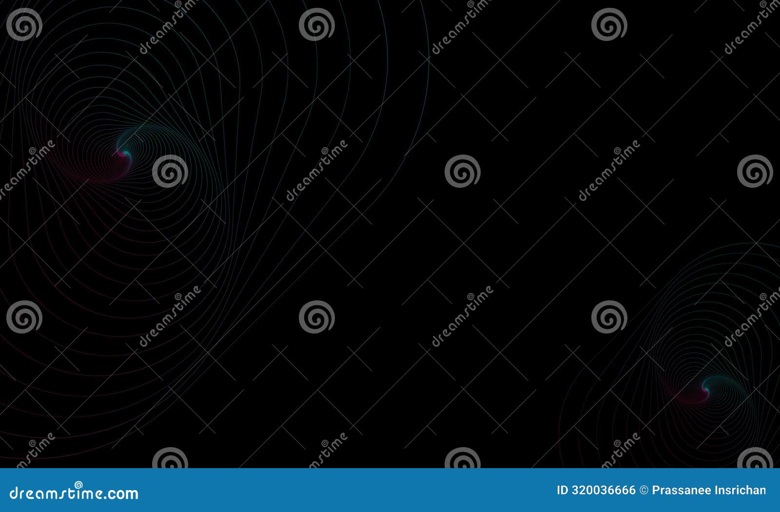 Flowing Smooth Wave Pattern on a Black Background. Internet Network and ...