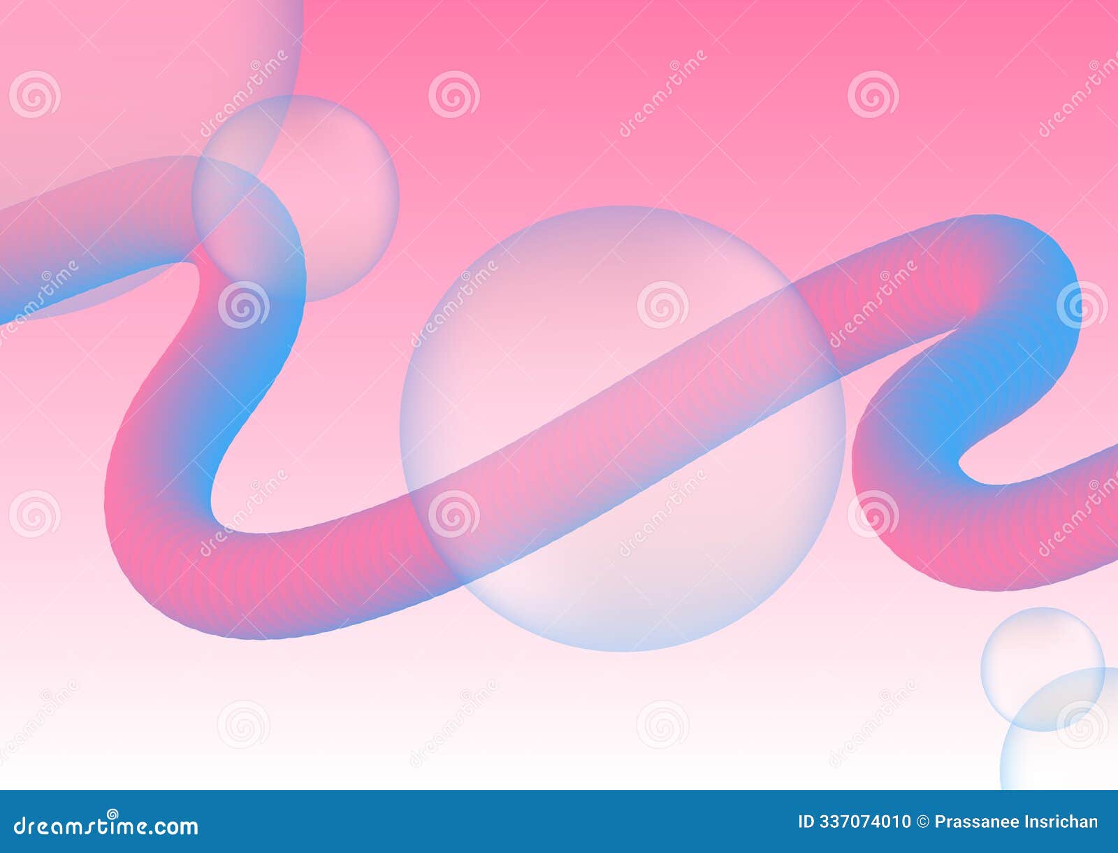 Flowing Smooth Wave Pattern and 3d Line on Pastel Color Background ...