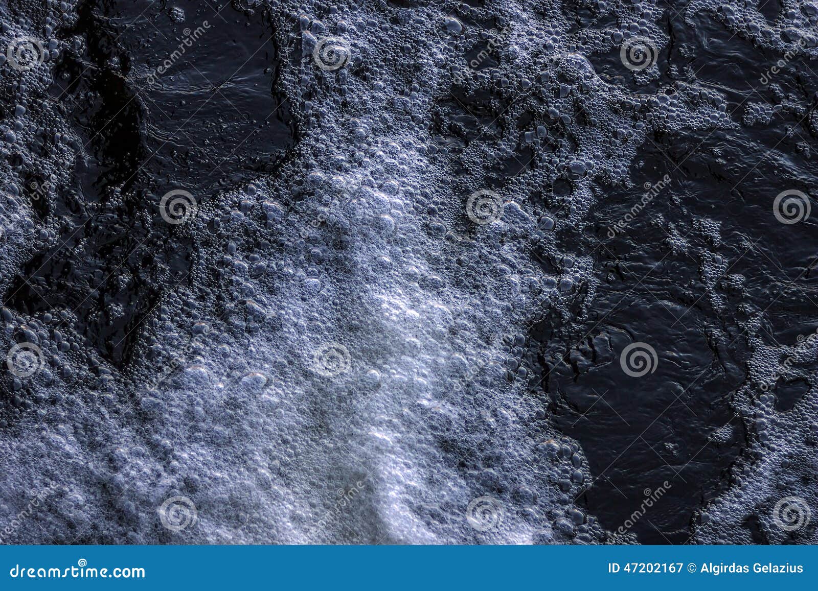 Flowing and Sparkling Dark Water Stock Image - Image of view, spume ...