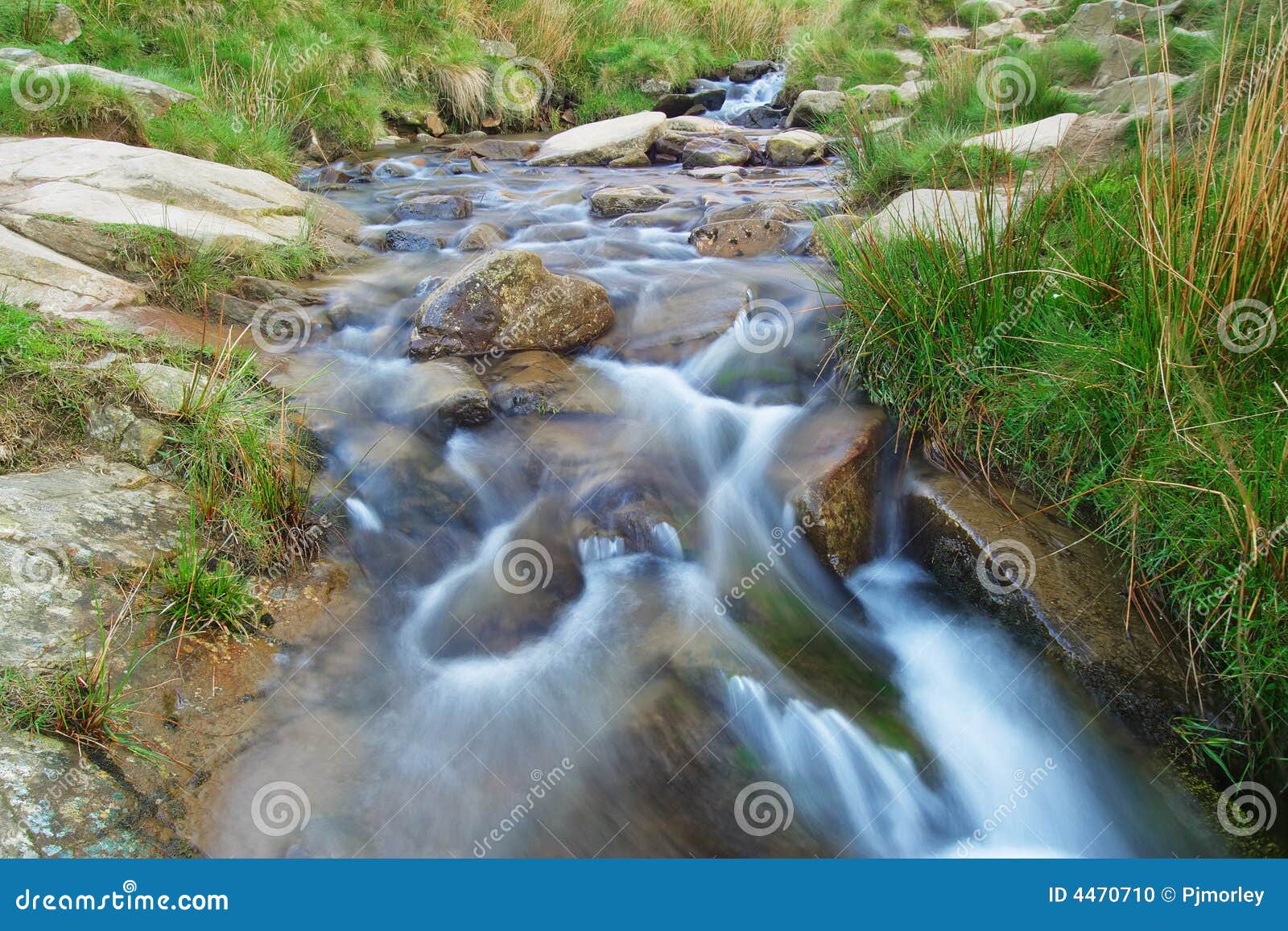 Flowing Stream stock photo. Image of brook, blurred, rocks - 4470710