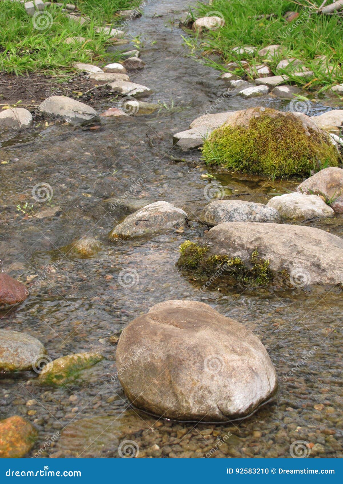Flowing stream stock photo. Image of spring, flowing - 92583210