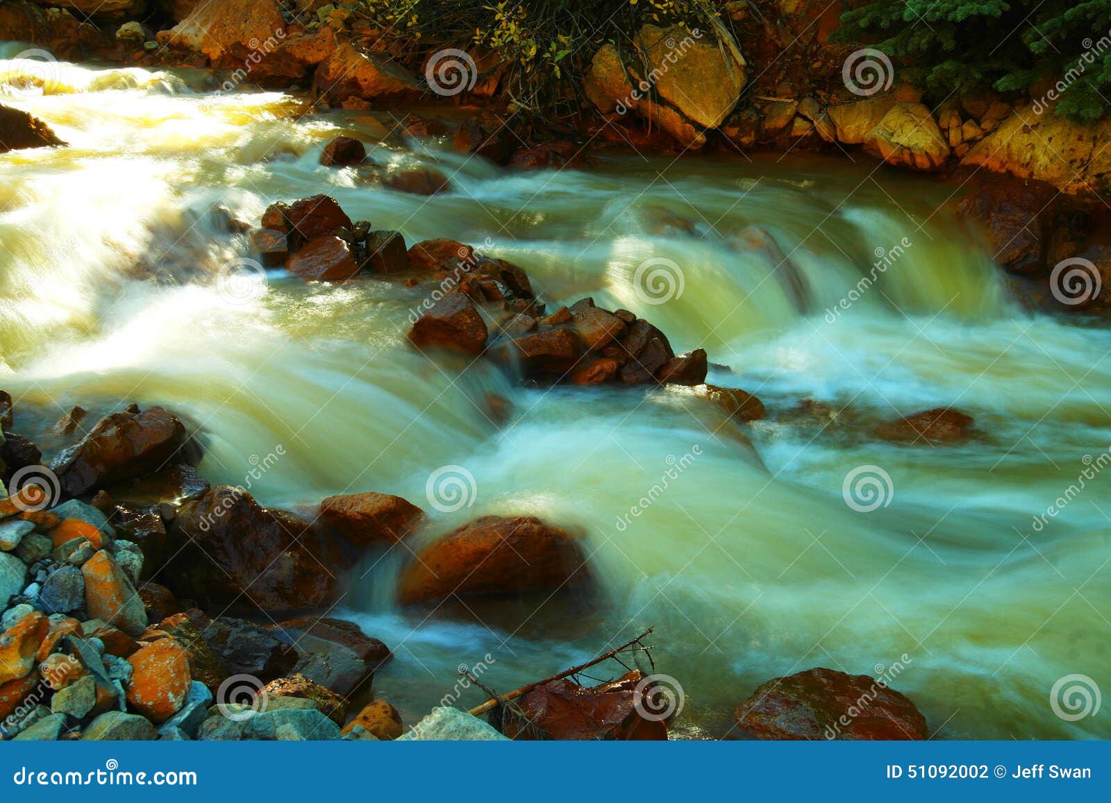 Flowing stream stock photo. Image of nature, boulders - 51092002