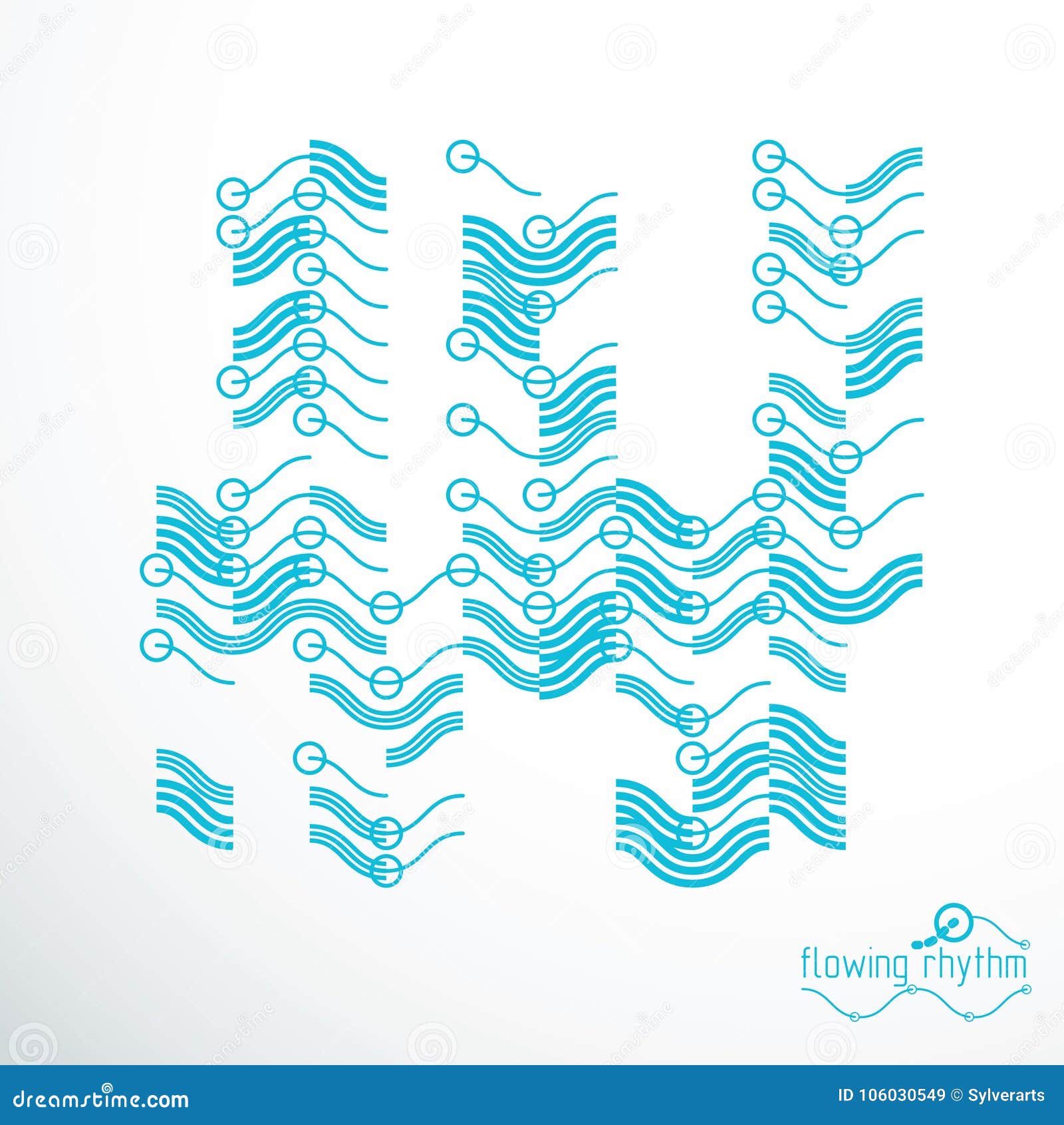 Flowing Stripes, Vector Abstract Wave Lines Illustration for Use Stock ...