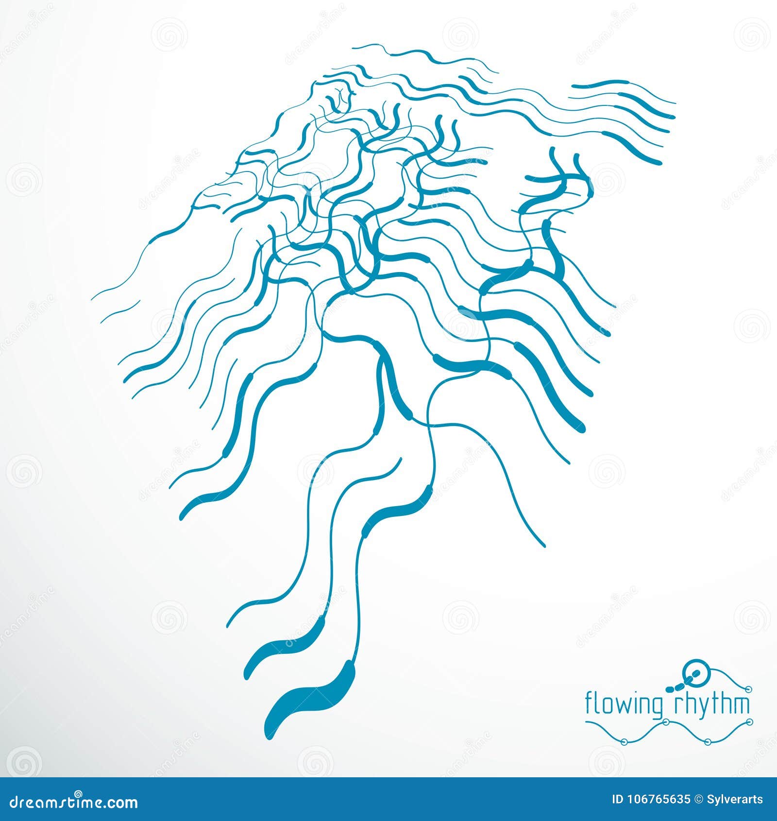 Flowing Stripes, Vector Abstract Wave Lines Illustration for Use Stock ...