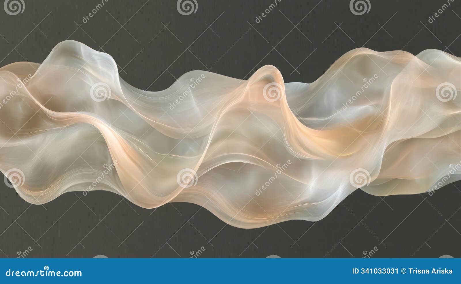 A Flowing, Translucent Wave-like Form with Soft Colors Against a Dark ...