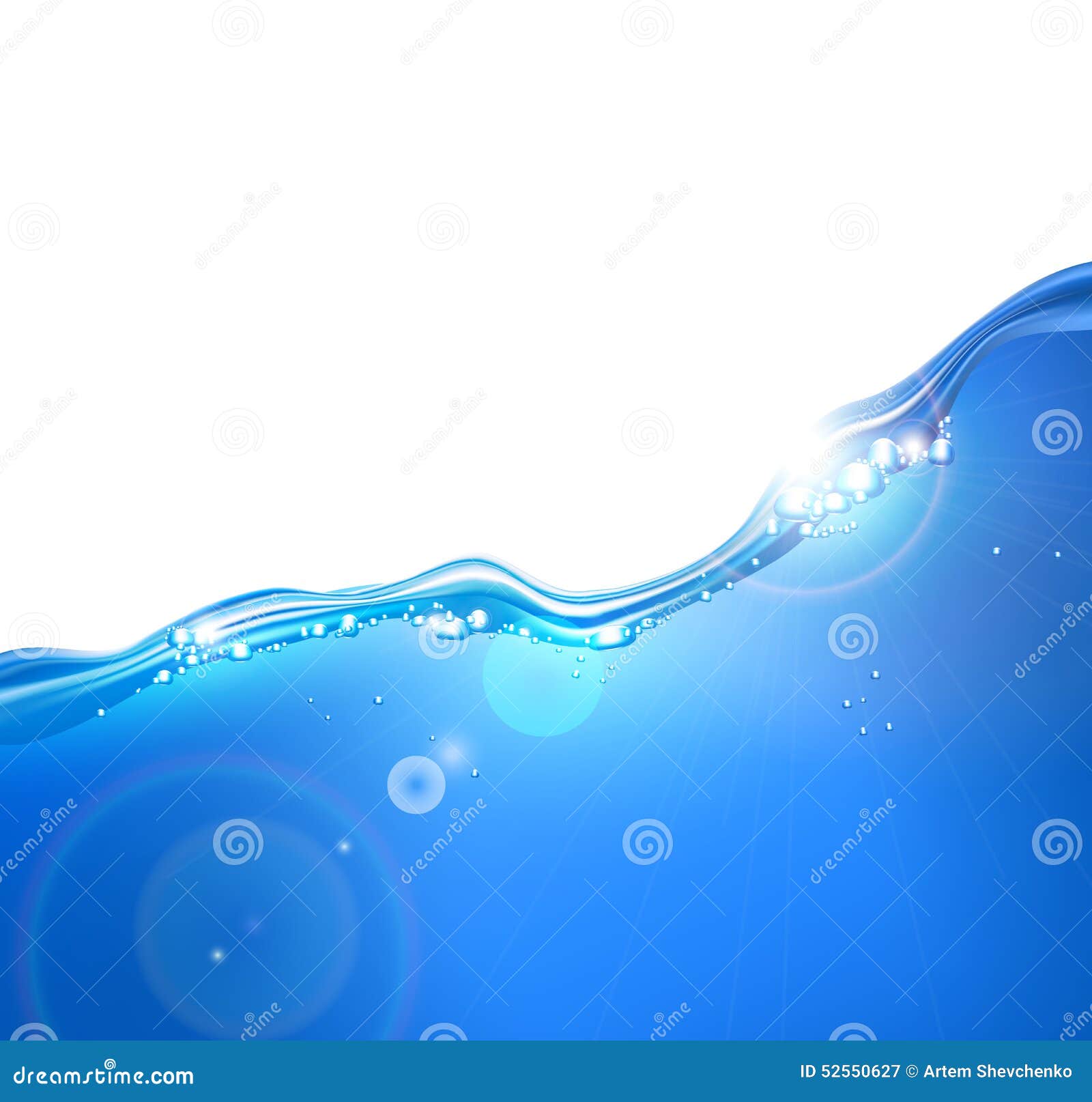 Flowing vector water stock vector. Illustration of ocean - 52550627
