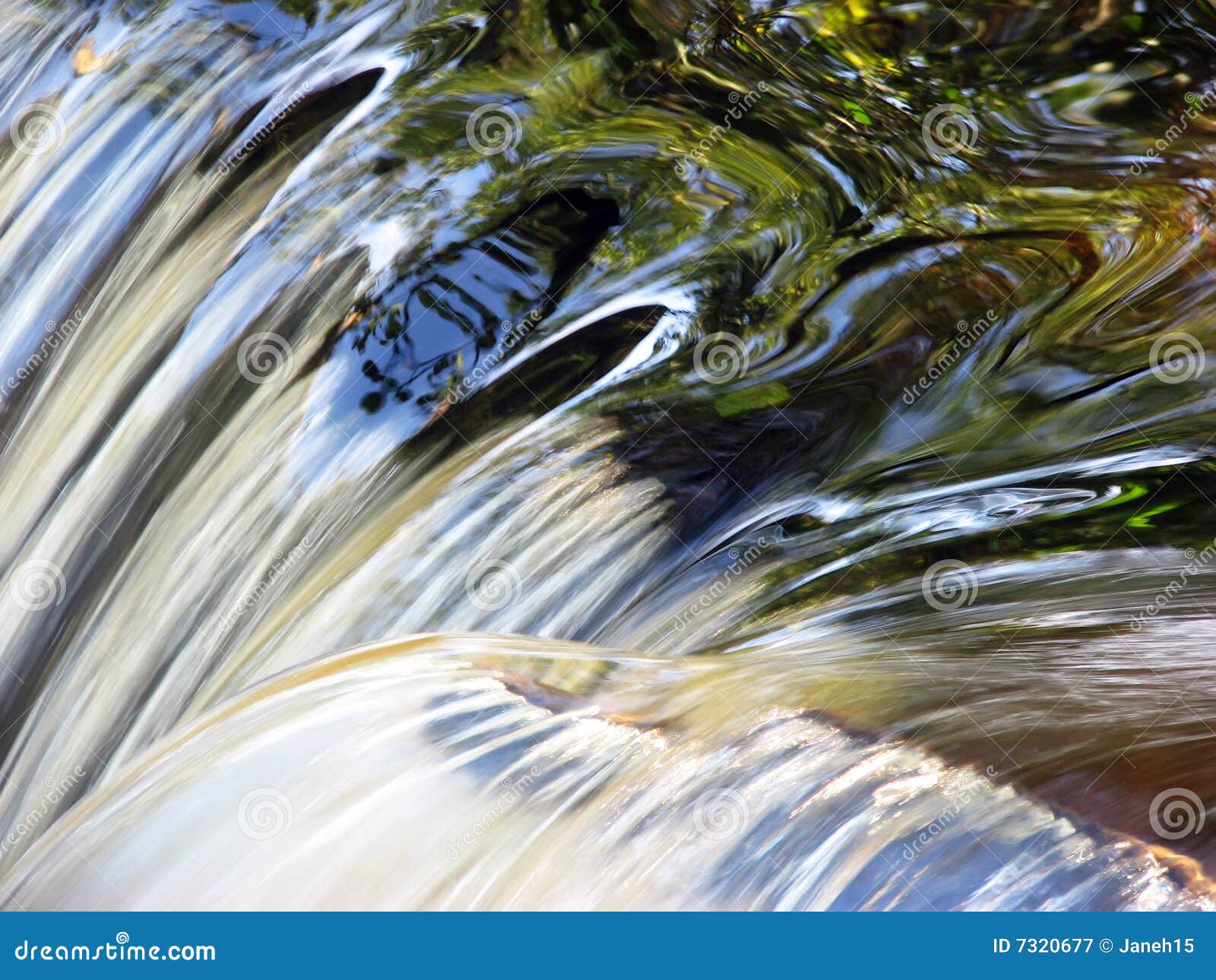 Flowing water stock image. Image of reflections, river - 7320677