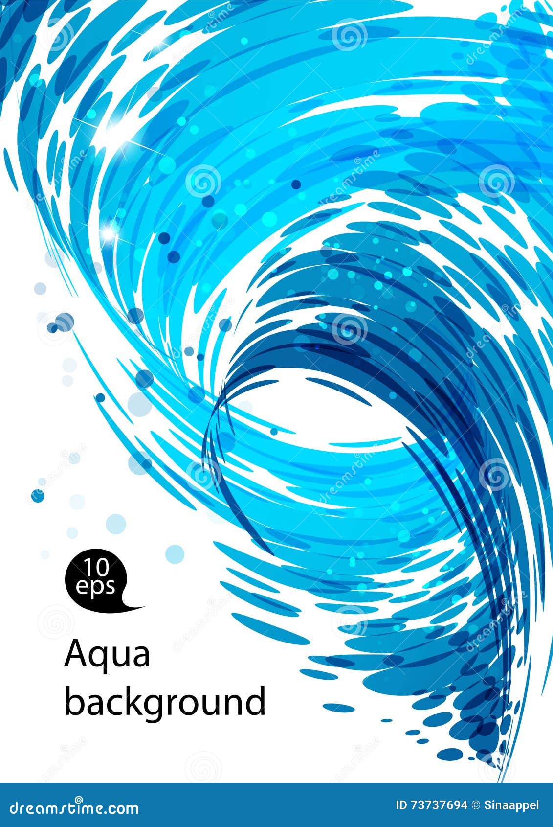 Flowing Water, Abstract Blue Background Stock Vector - Illustration of ...