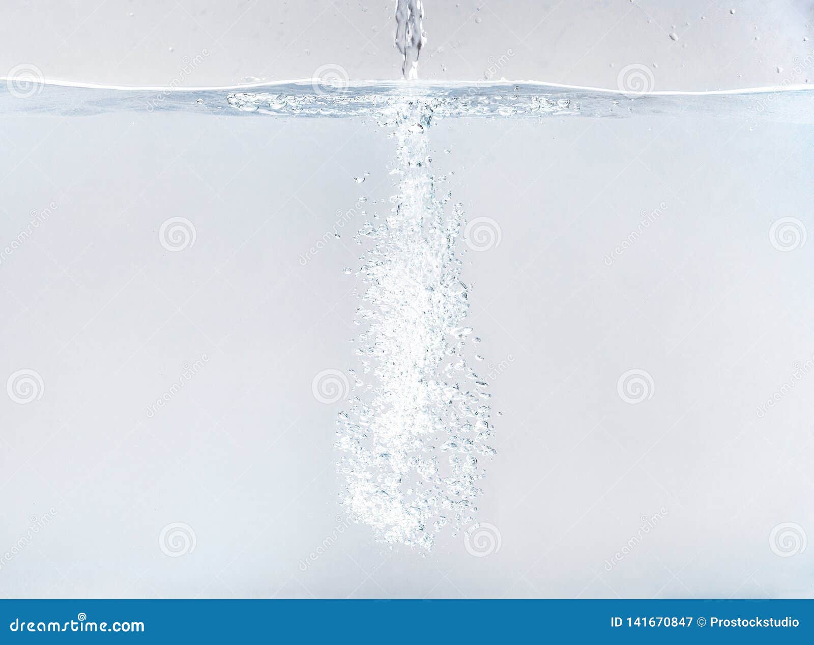Flowing Water with Air Bubbles Stock Image - Image of background ...