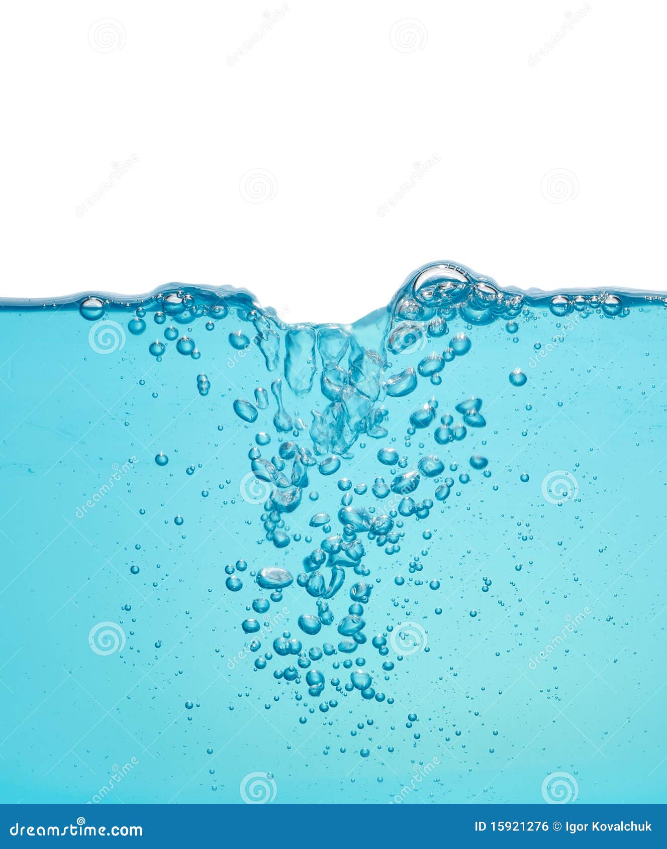 Flowing water with bubbles stock photo. Image of isolated - 15921276