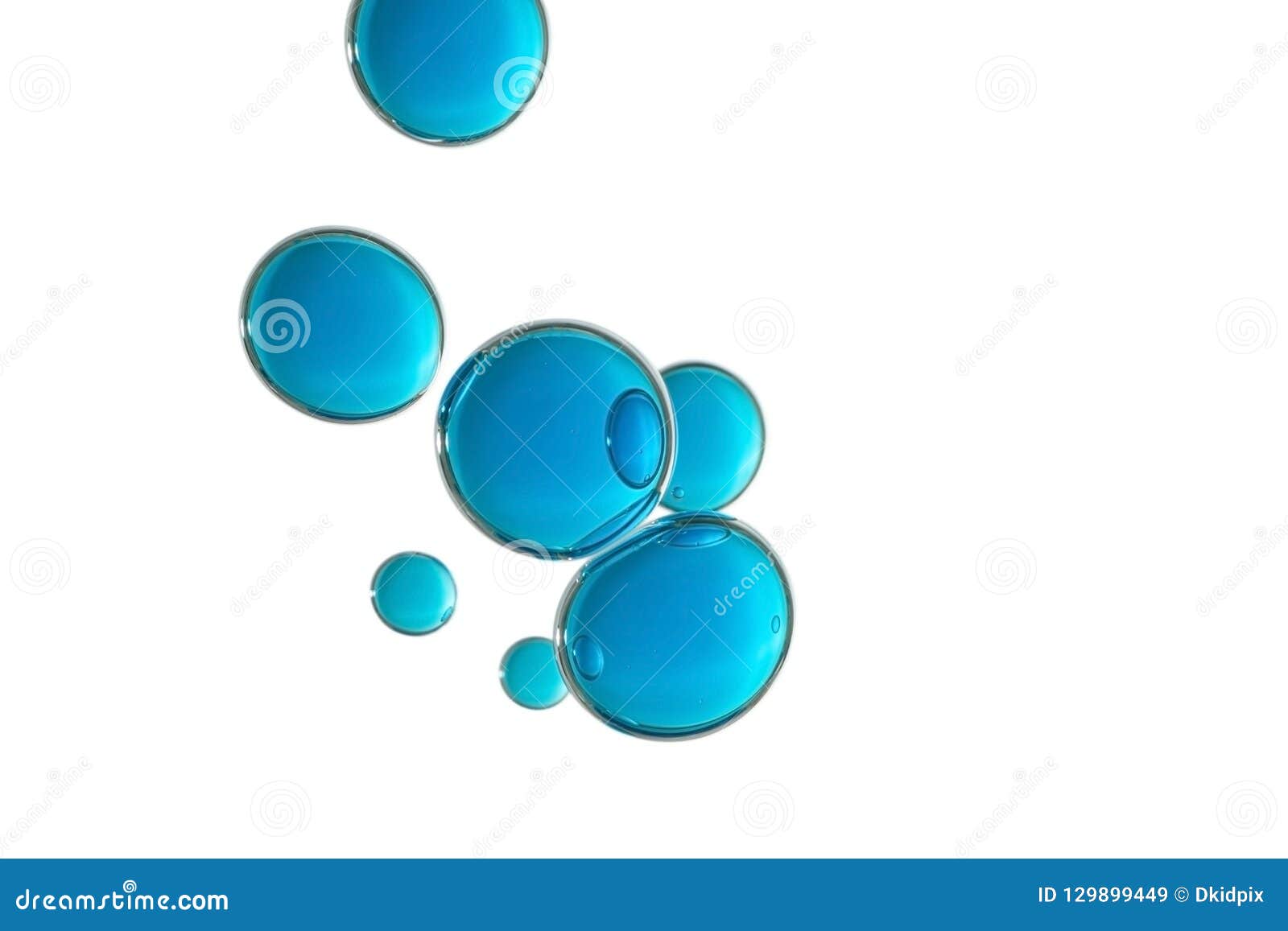 Beautiful Blue Transparent Bubbles Stock Image - Image of defocus ...