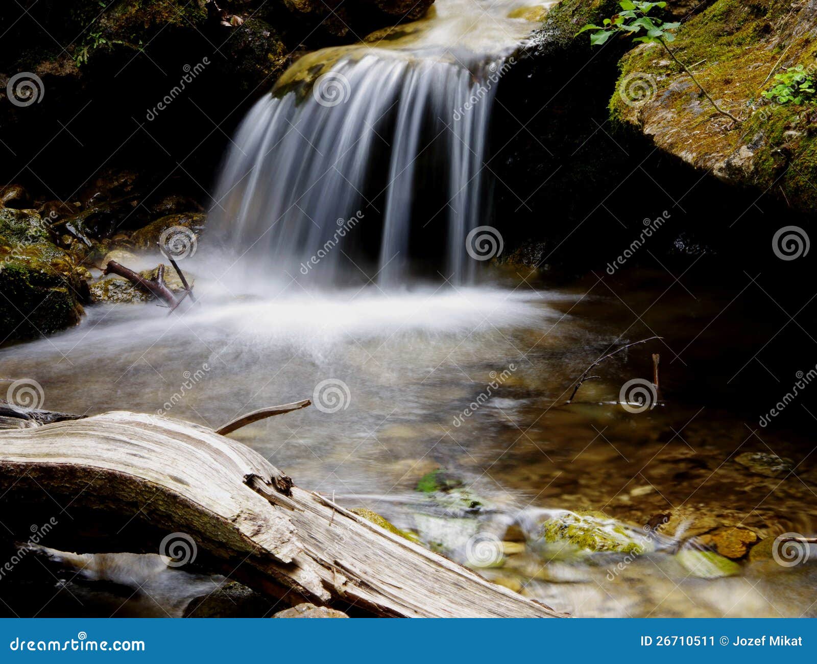 Flowing Water of Mountain Stream Stock Image - Image of country ...