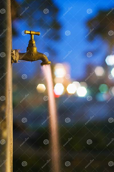 Flowing water at night stock image. Image of long, background - 22758595