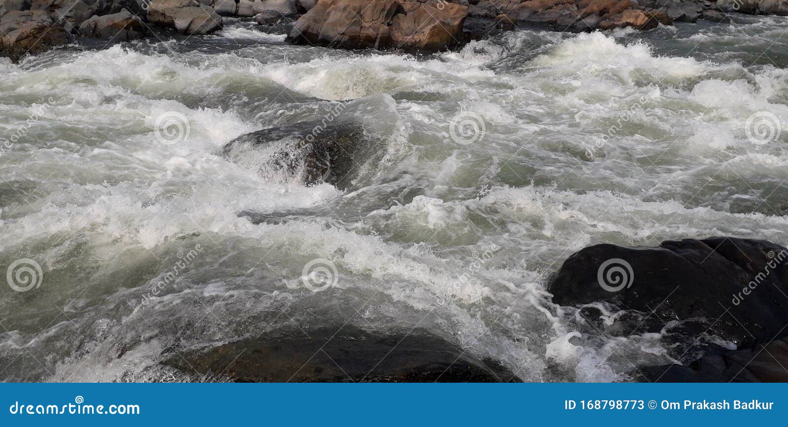 Flowing water of river stock image. Image of nature - 168798773
