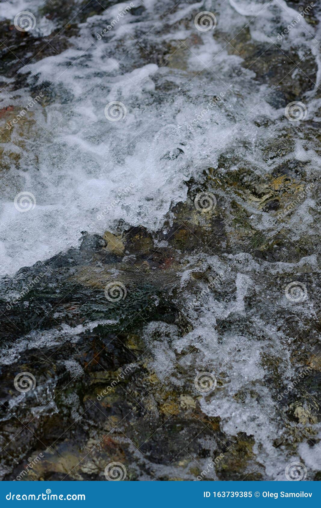 Flowing Water. Slow Shutter Speed, To Show Water Flowing Over Rocks ...
