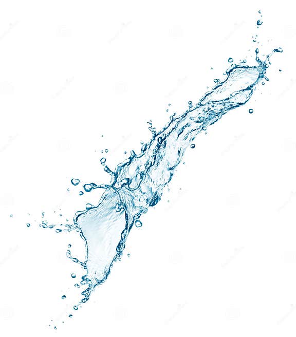 Flowing Water Splash Isolated Stock Image - Image of transparent, clean ...