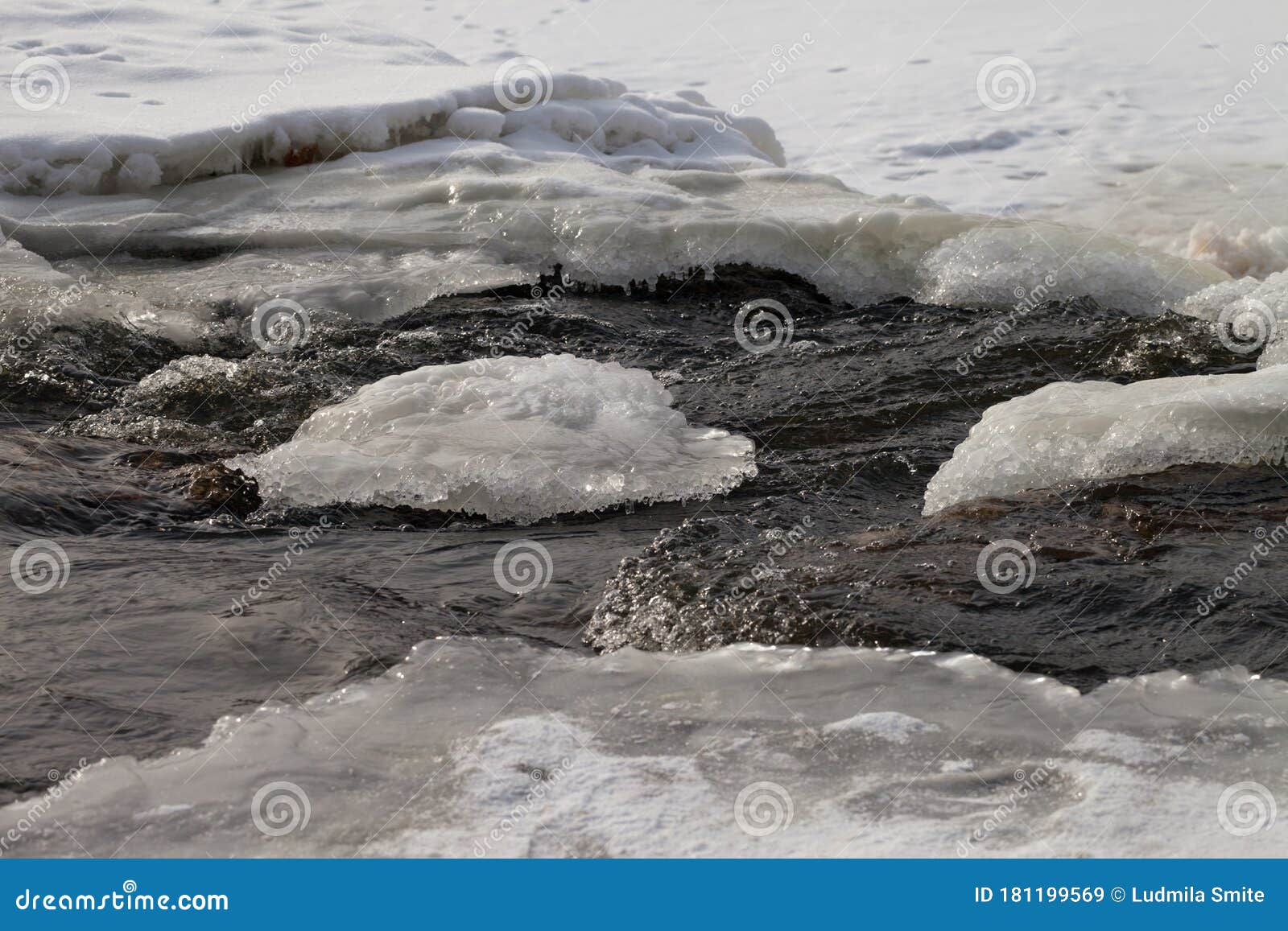 Spring on the river stock image. Image of nature, freeze - 181199569
