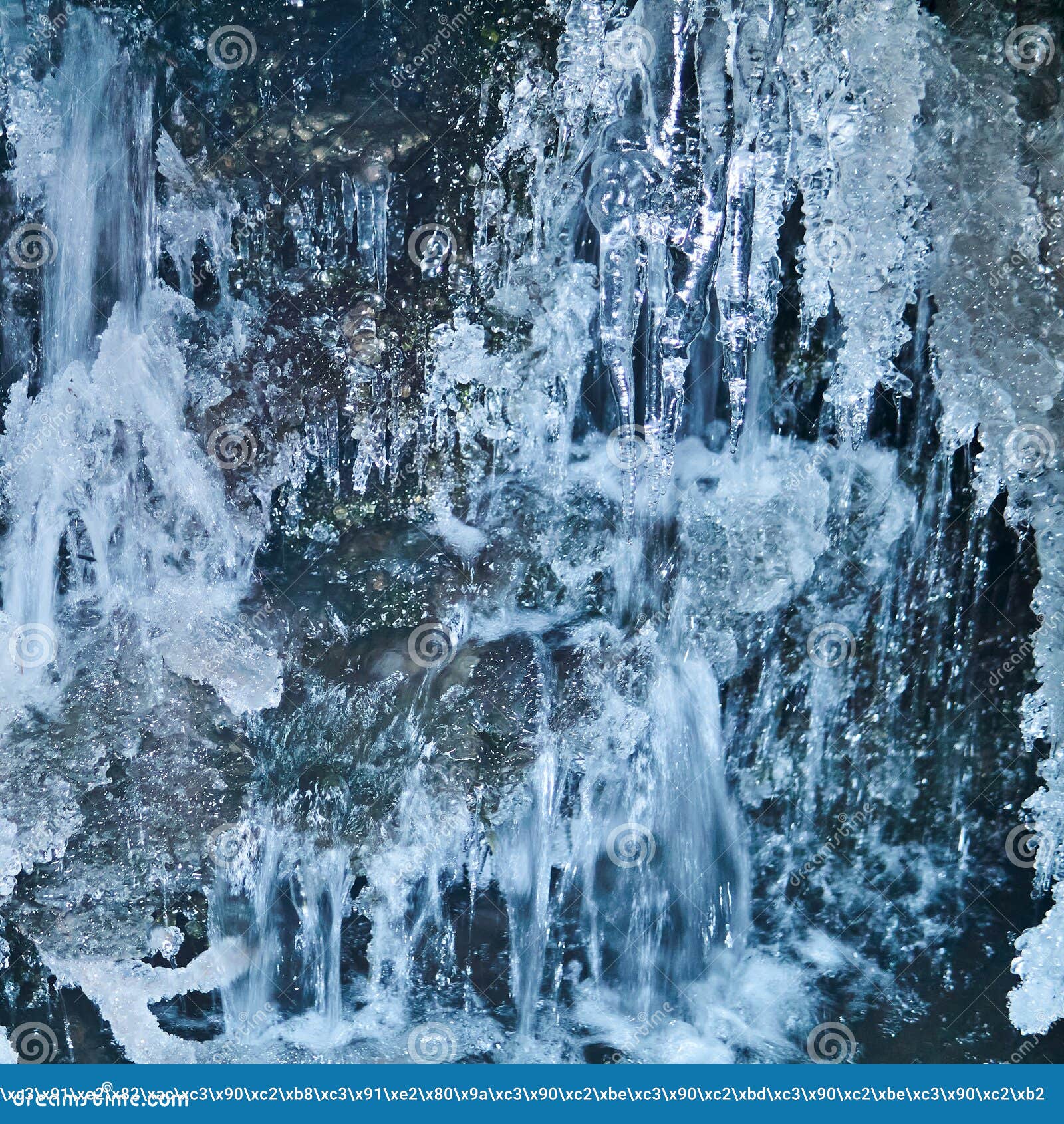 Flowing Water Under a Melting Glacier Stock Image - Image of icing ...
