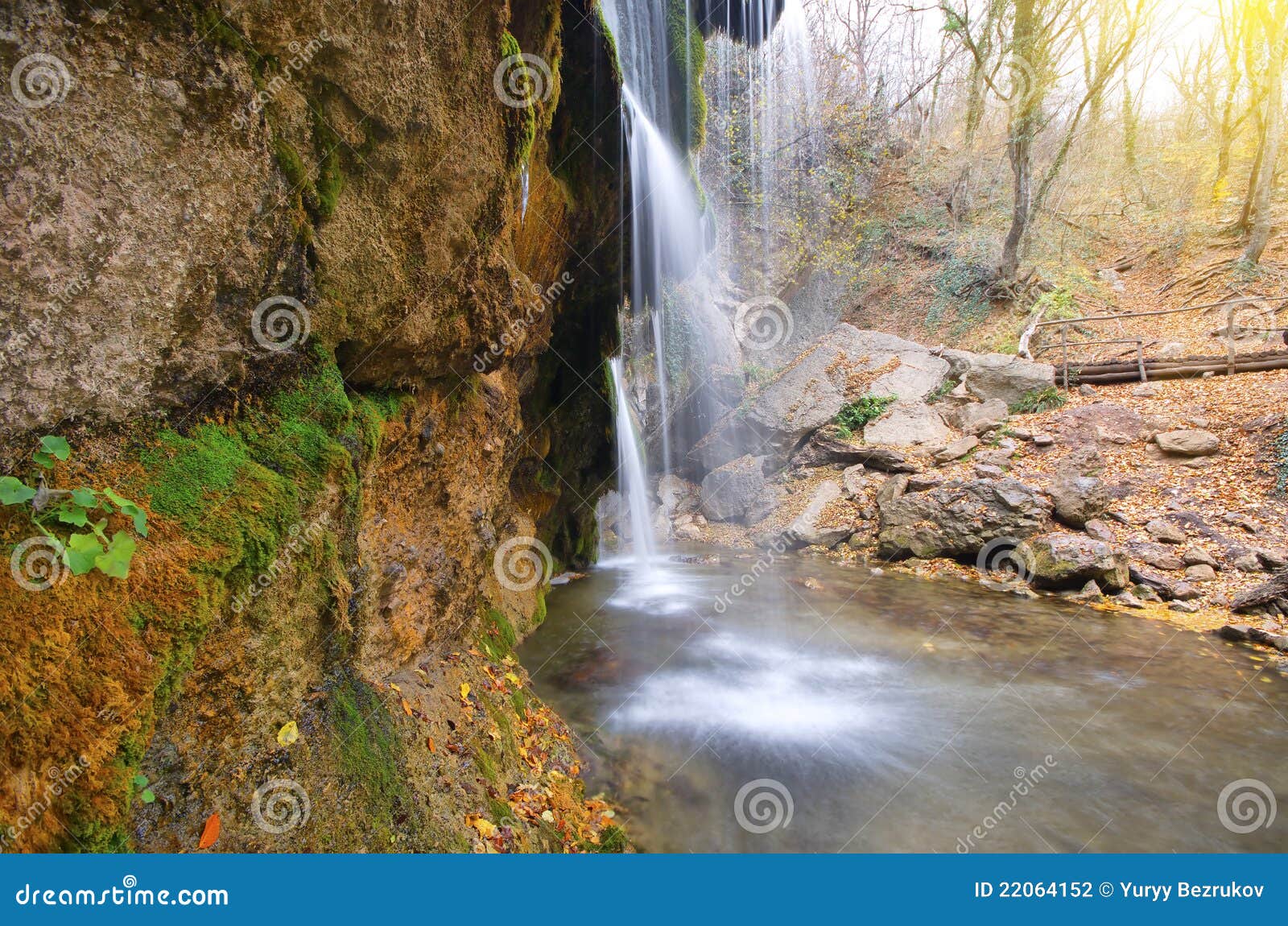 Flowing waterfall stock photo. Image of cool, creek, magnificent - 22064152