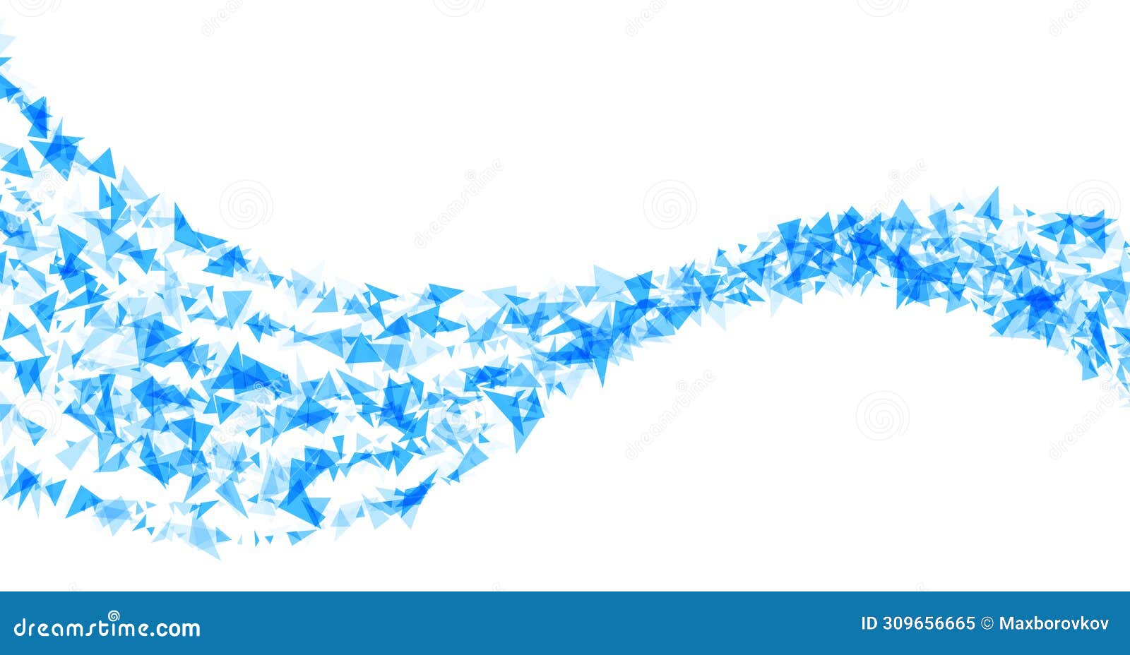 Dynamic Blue Triangle Wave stock vector. Illustration of background - 309656665