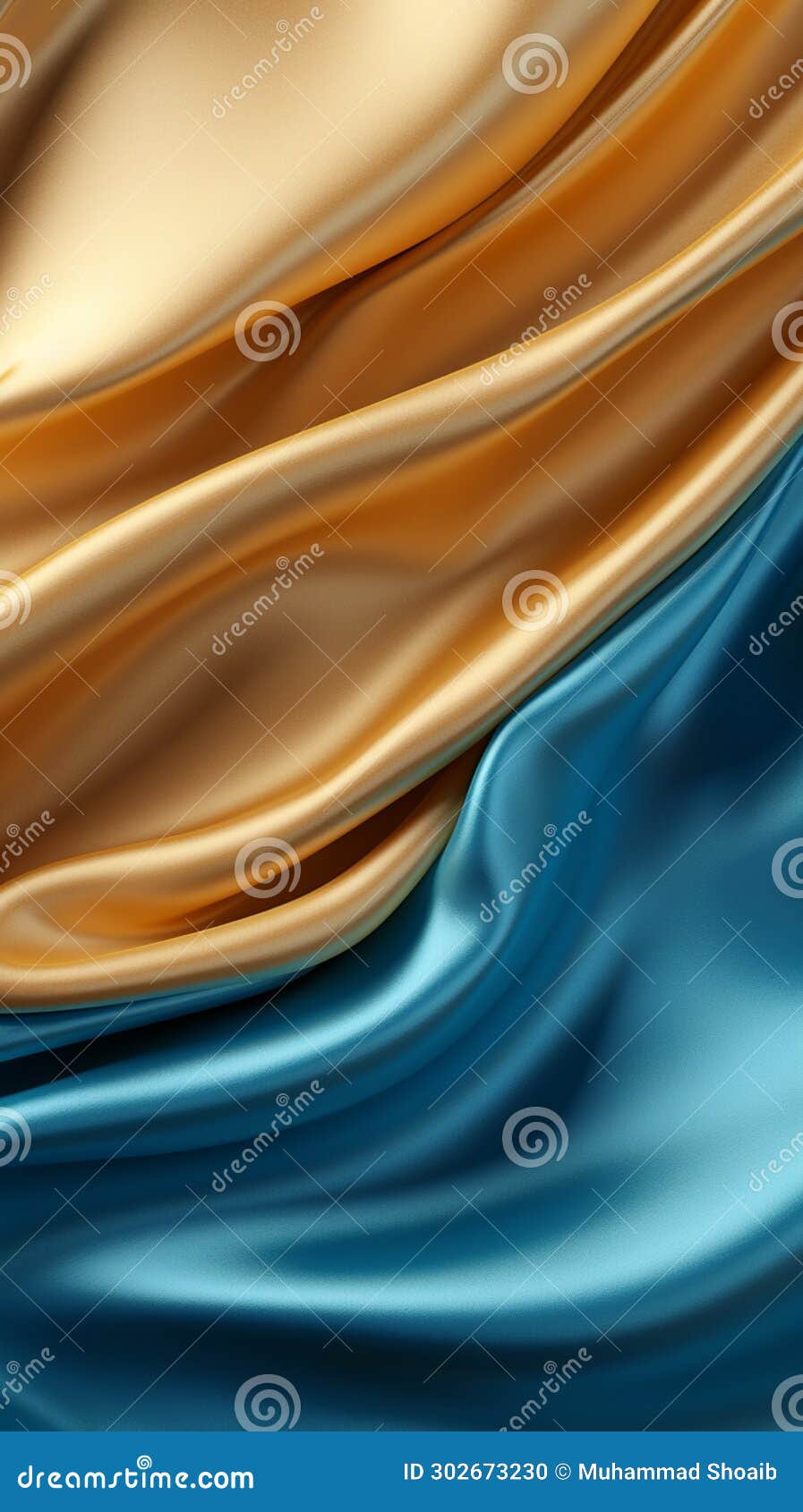 Flowing Wave Cloth Background Depicted through Striking 3D Rendering ...
