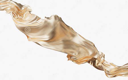 Flowing Wave Cloth, 3d Rendering Stock Illustration - Illustration of ...