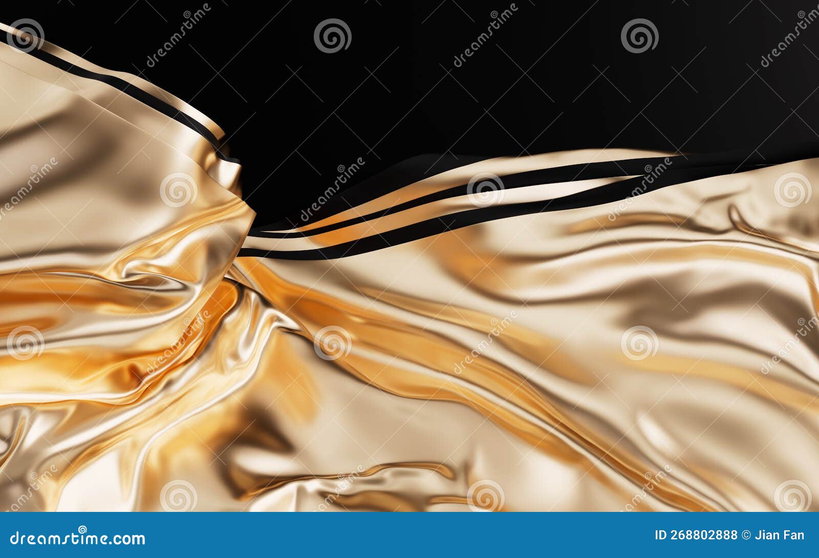 Flowing Wave Multilayer Background, 3d Rendering Stock Illustration ...