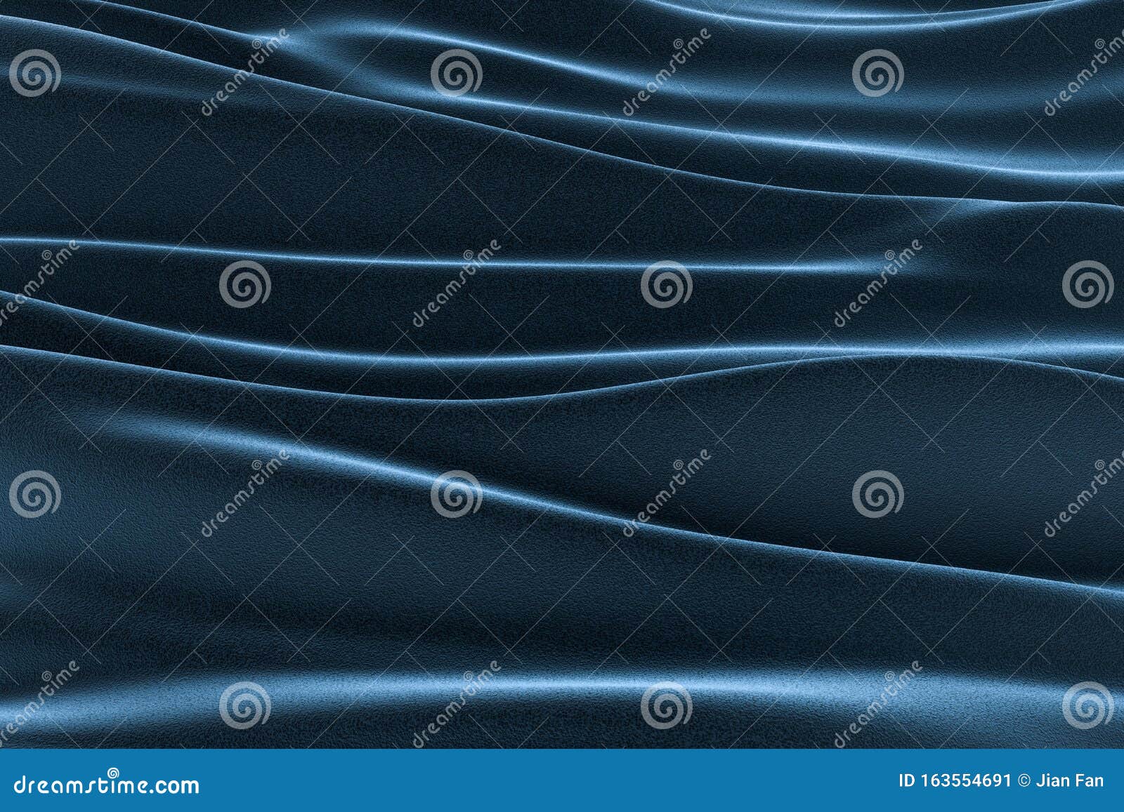Flowing and Waving Blue Cloth Background, 3d Rendering Stock ...