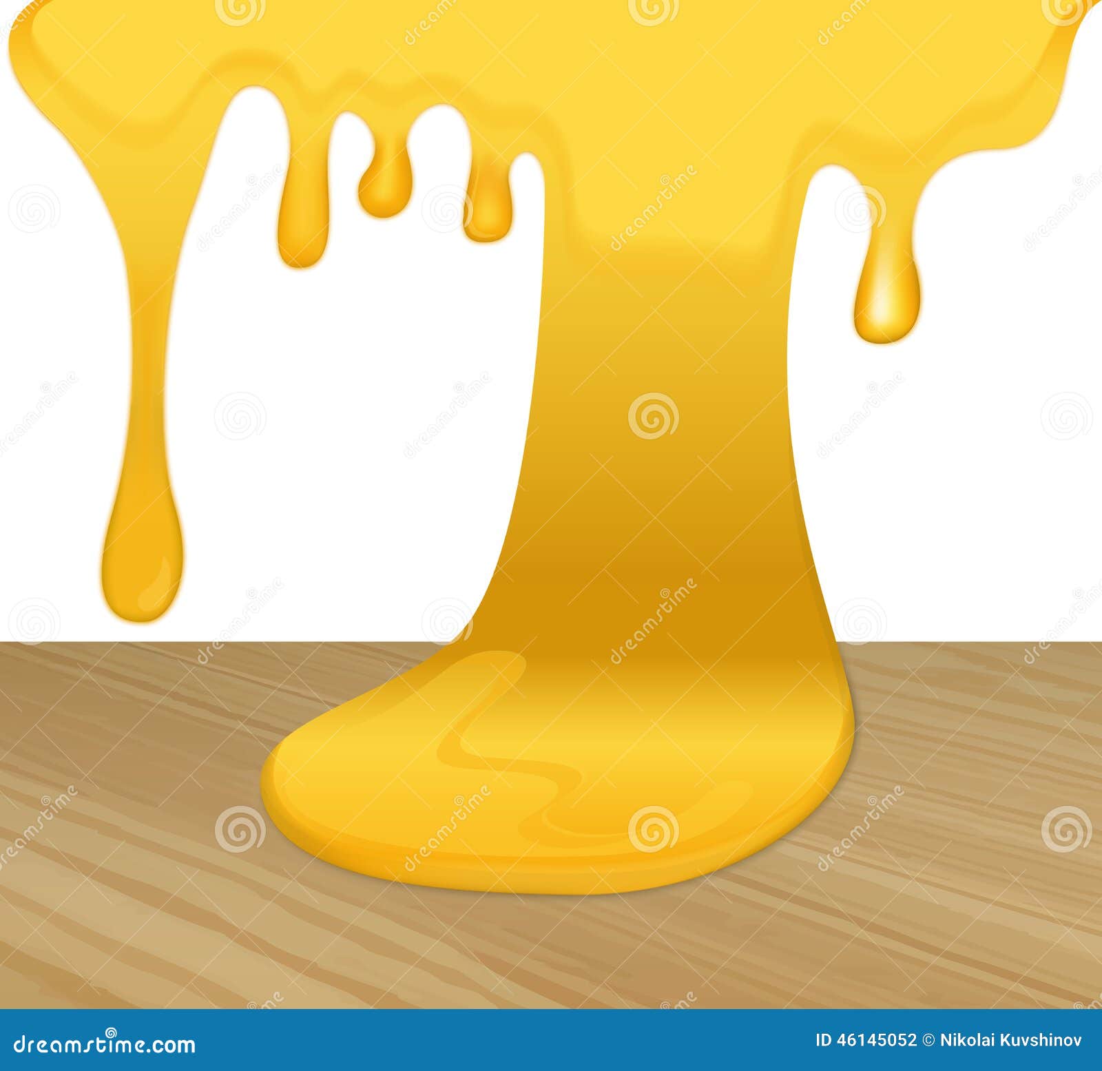 Yellow Oil Or Honey Stain Cartoon Vector | CartoonDealer.com #227782109