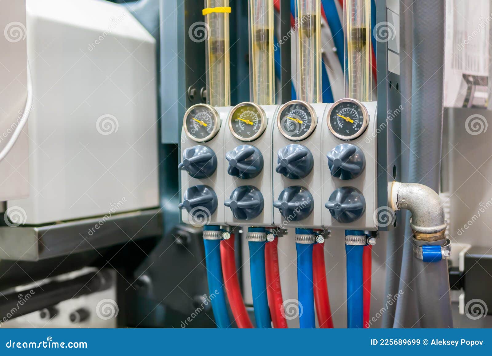 Gas Rotameter Measuring Scale As A Medical Technical Background Stock ...