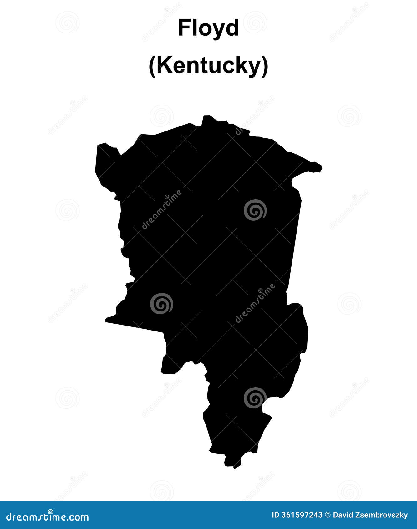 Floyd Outline Map Stock Image | CartoonDealer.com #361597243