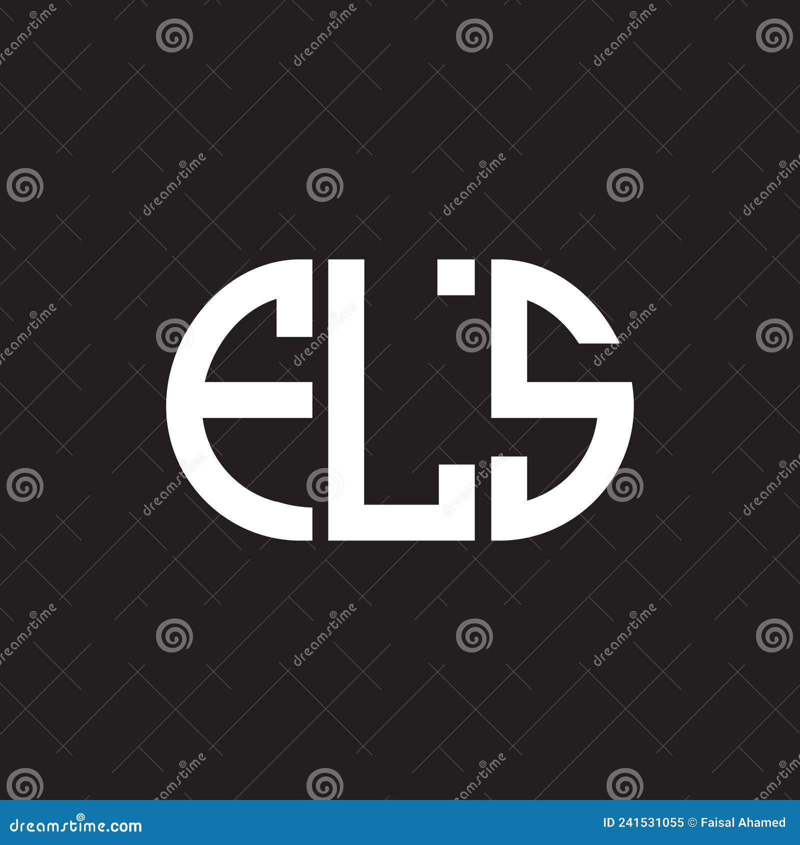 FLS Letter Logo Design on Black Background. FLS Creative Initials ...
