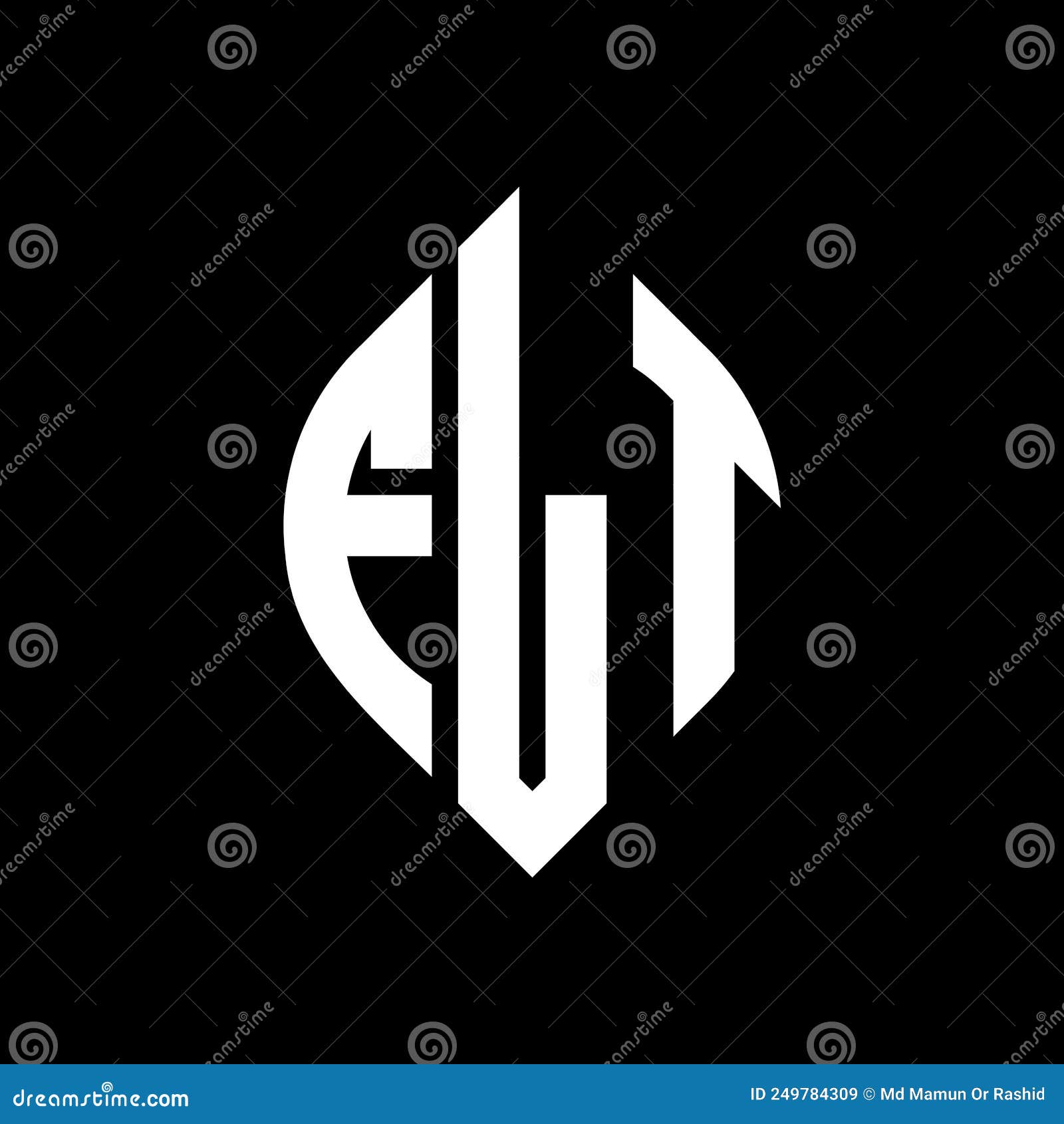 FLT Circle Letter Logo Design with Circle and Ellipse Shape. FLT ...